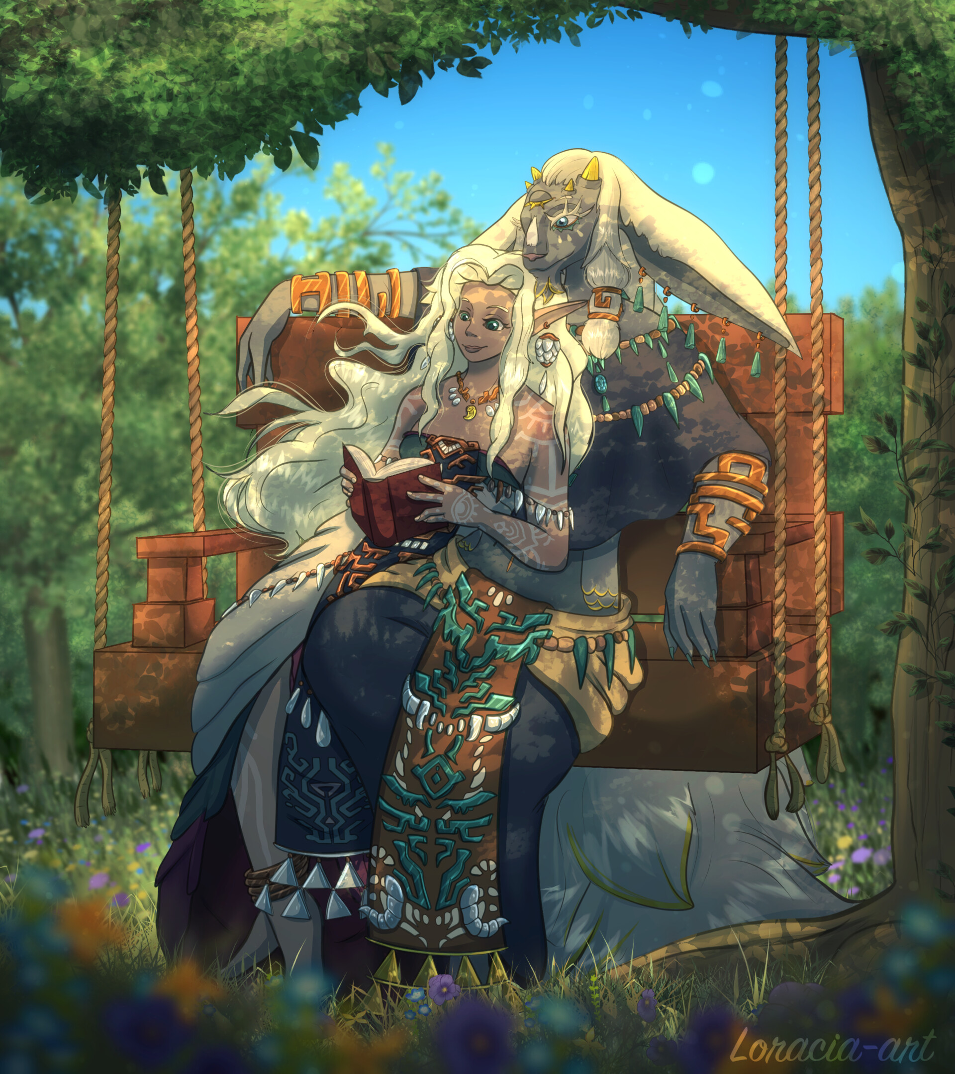 Artstation The Legend Of Zelda Tears Of The Kingdom Rauru And Sonia