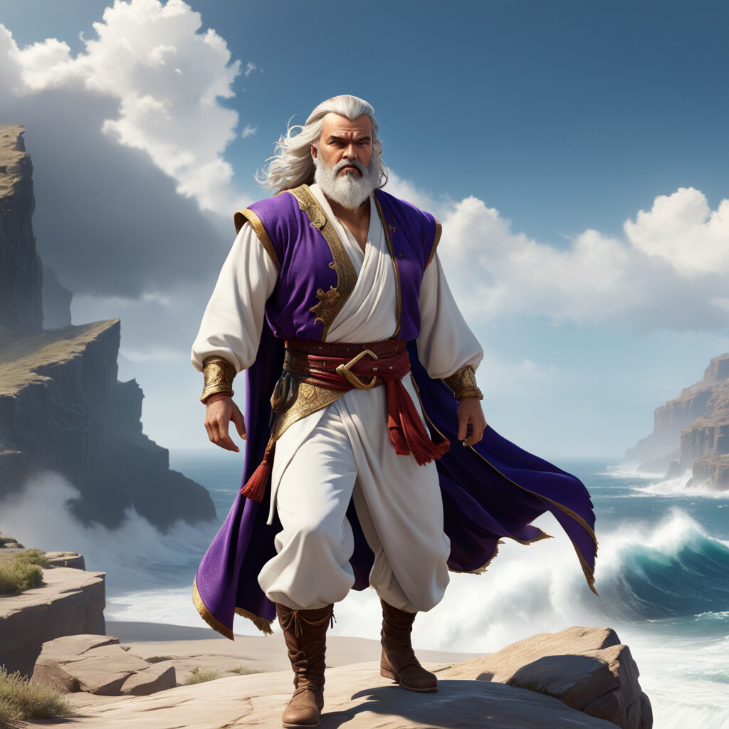 ArtStation - Sinbad standing at cliff near seashore