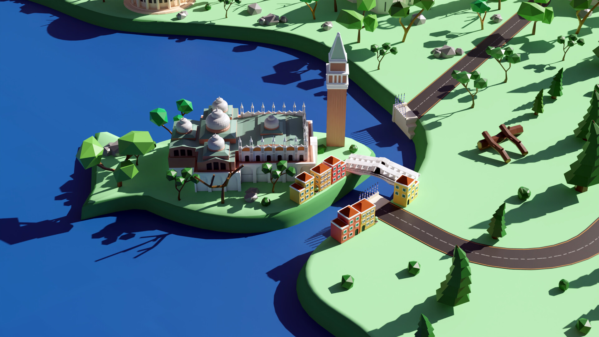 ArtStation - Low-Poly Italy: Landmark Map in Unity's Metaverse