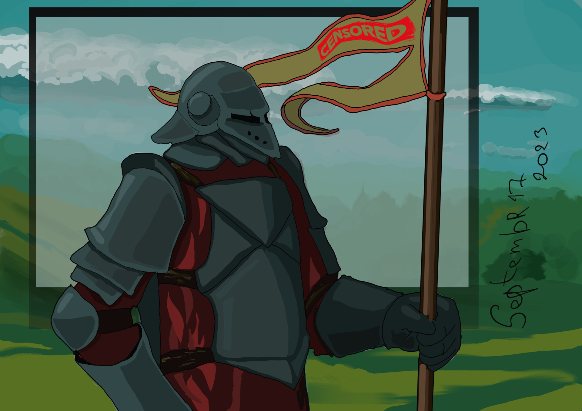 ArtStation - Illustration of the iron knight