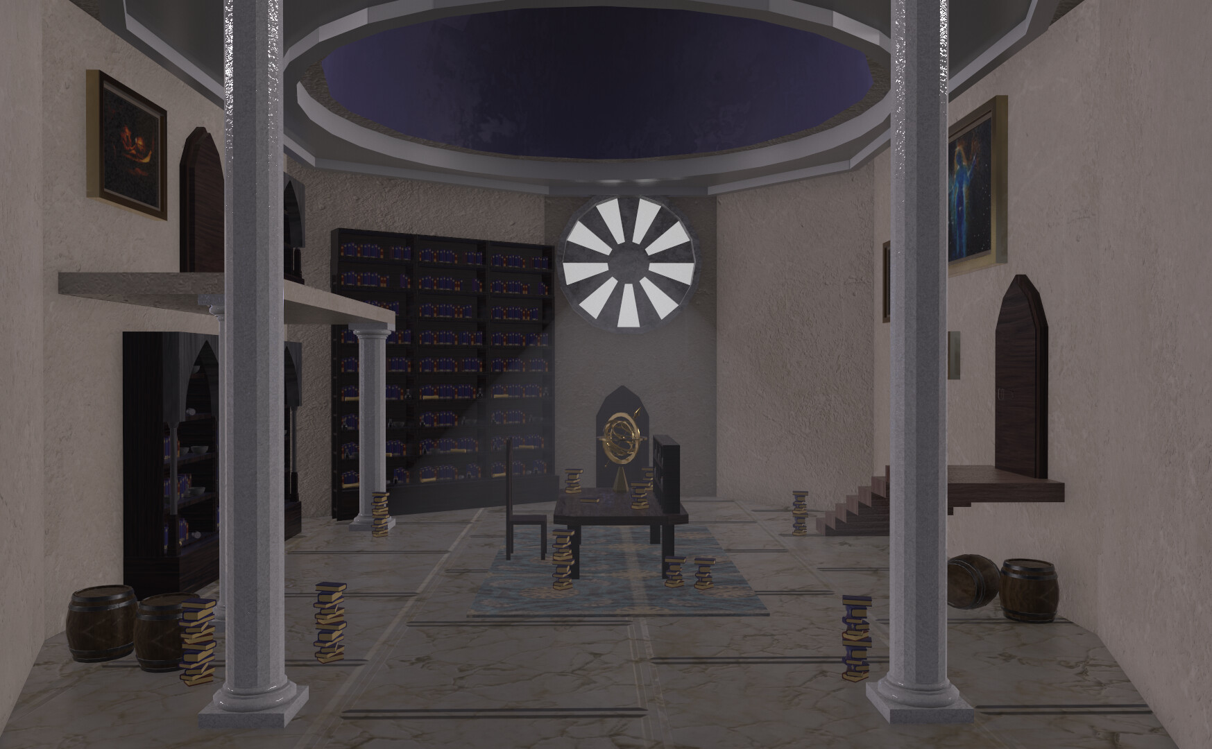 ArtStation - Magic Bookstore - 3D Environment