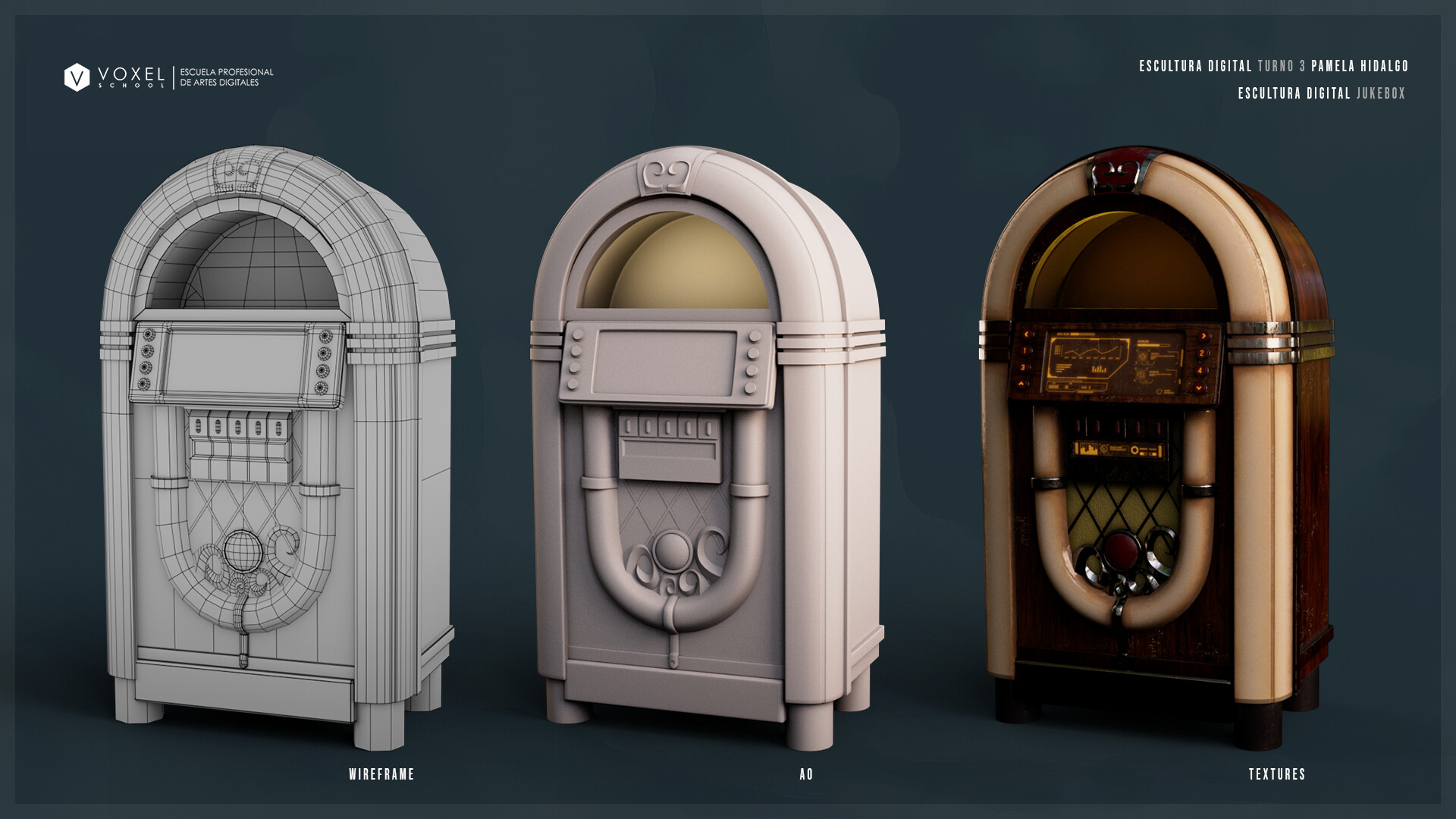 Pamela Hidalgo - JUKEBOX Modelling & Textures