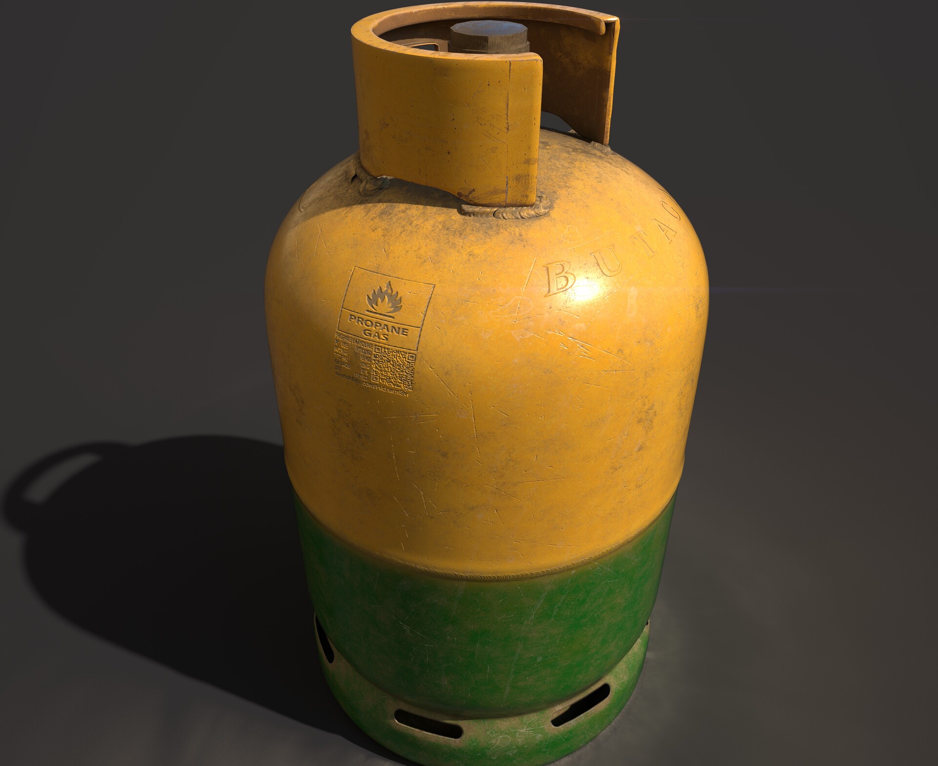 Propane Tank - Gaz Bottle - 3D model by HichamSvr [693bbaa] - Sketchfab