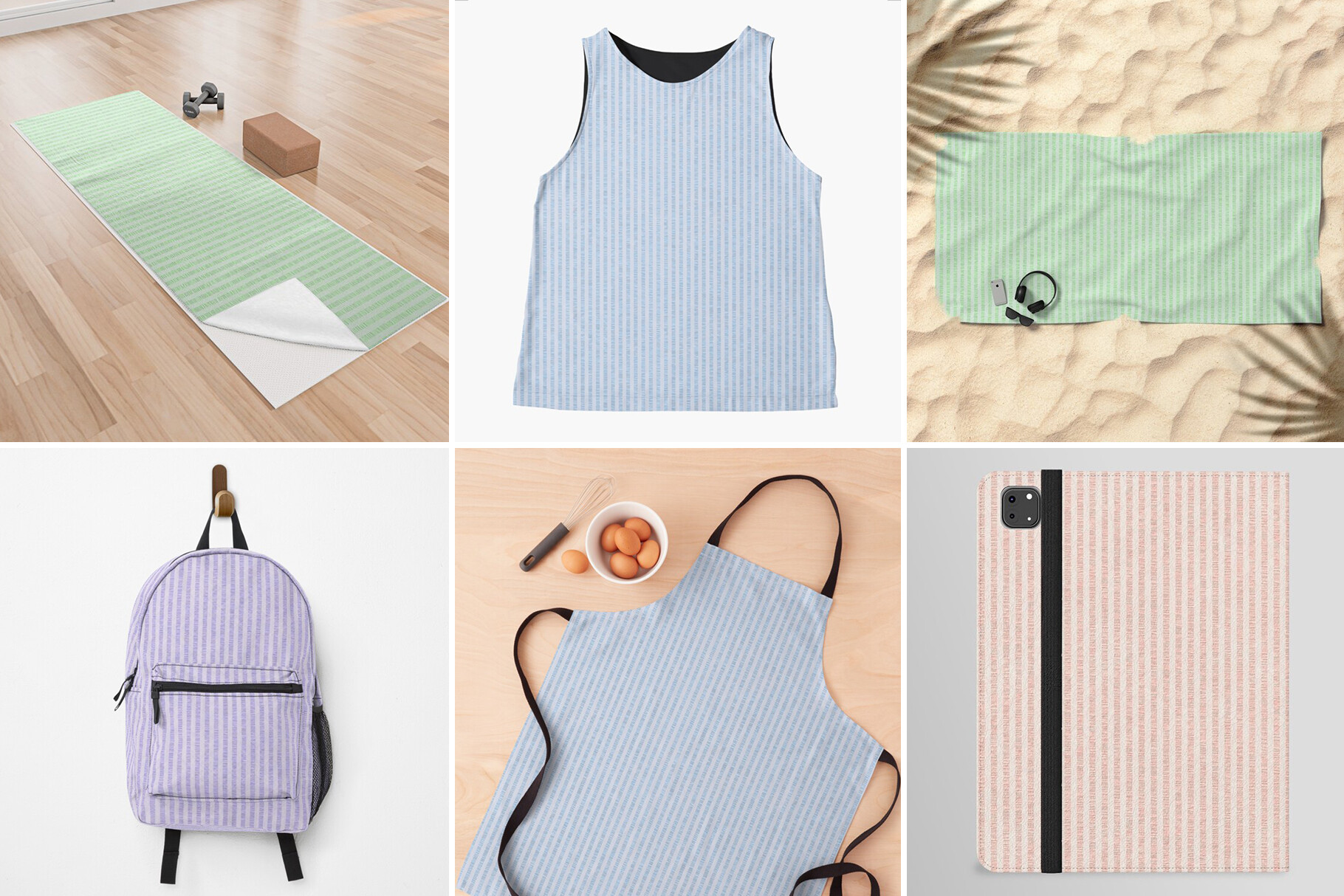 Alexander Nedviga - 10 Seersucker Background Textures