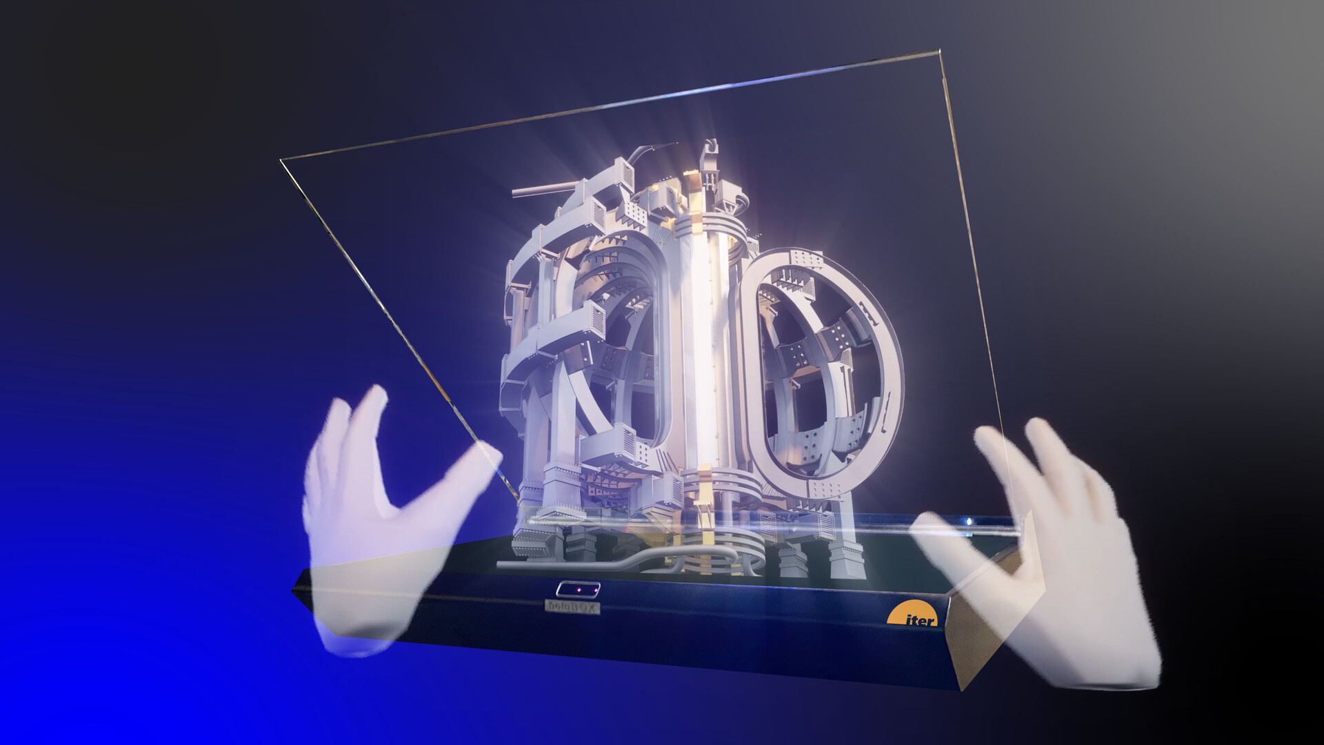 ArtStation - 3D Fusionsreaktor holoBOX hologram with Ultraleap gesture ...