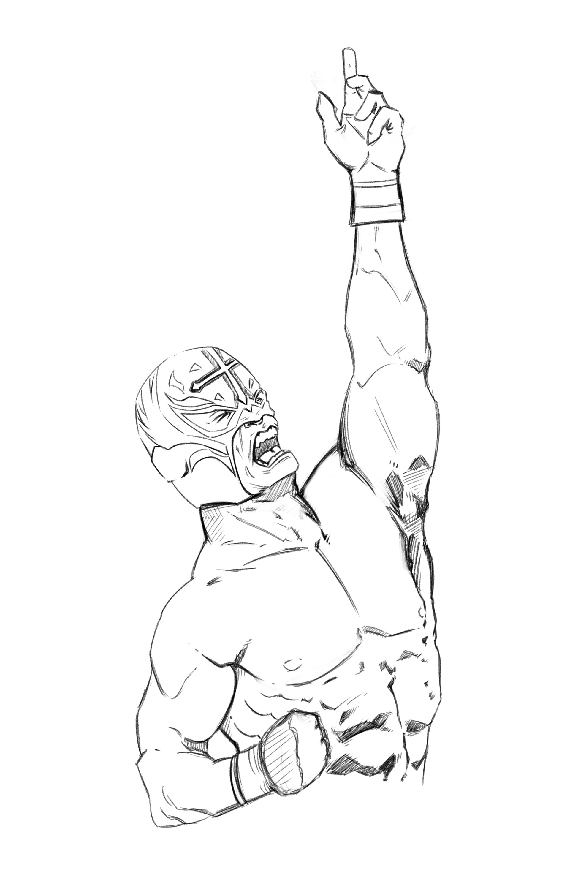 wwe rey mysterio coloring pages