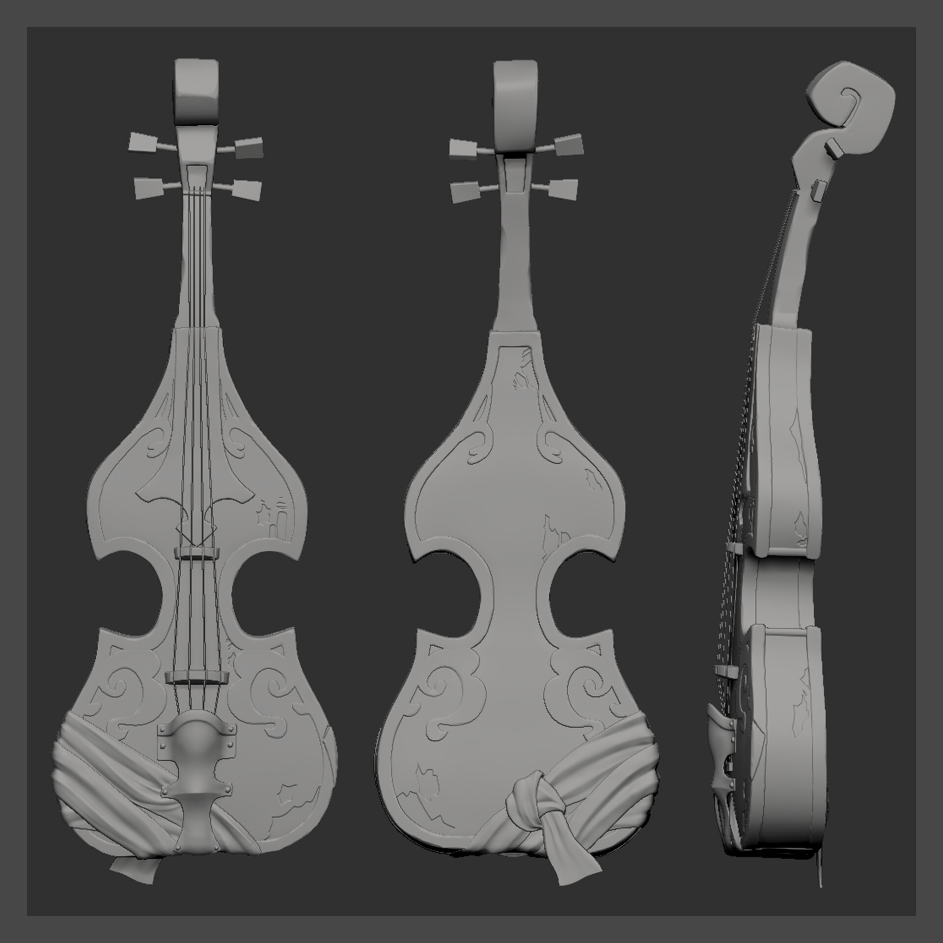 ArtStation - Fantasy Violin - WIP