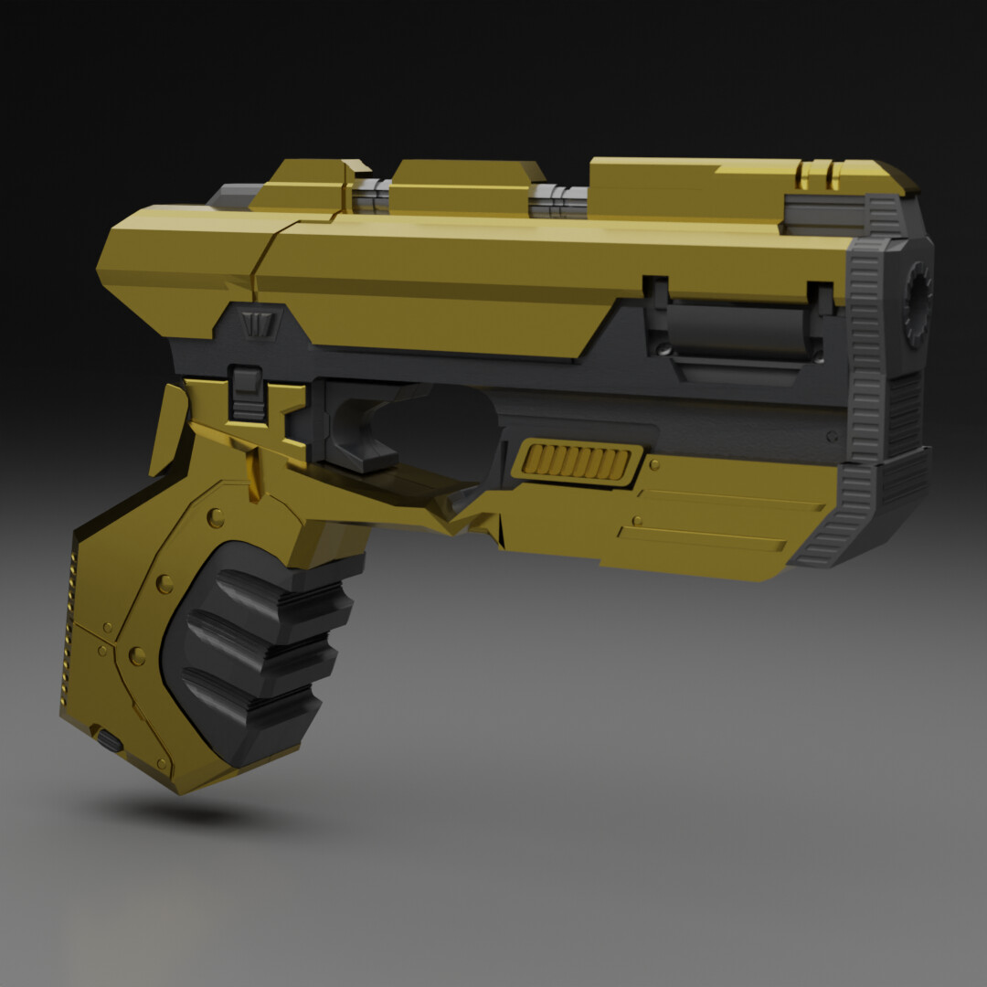 ArtStation - sci fi pistol 3d model