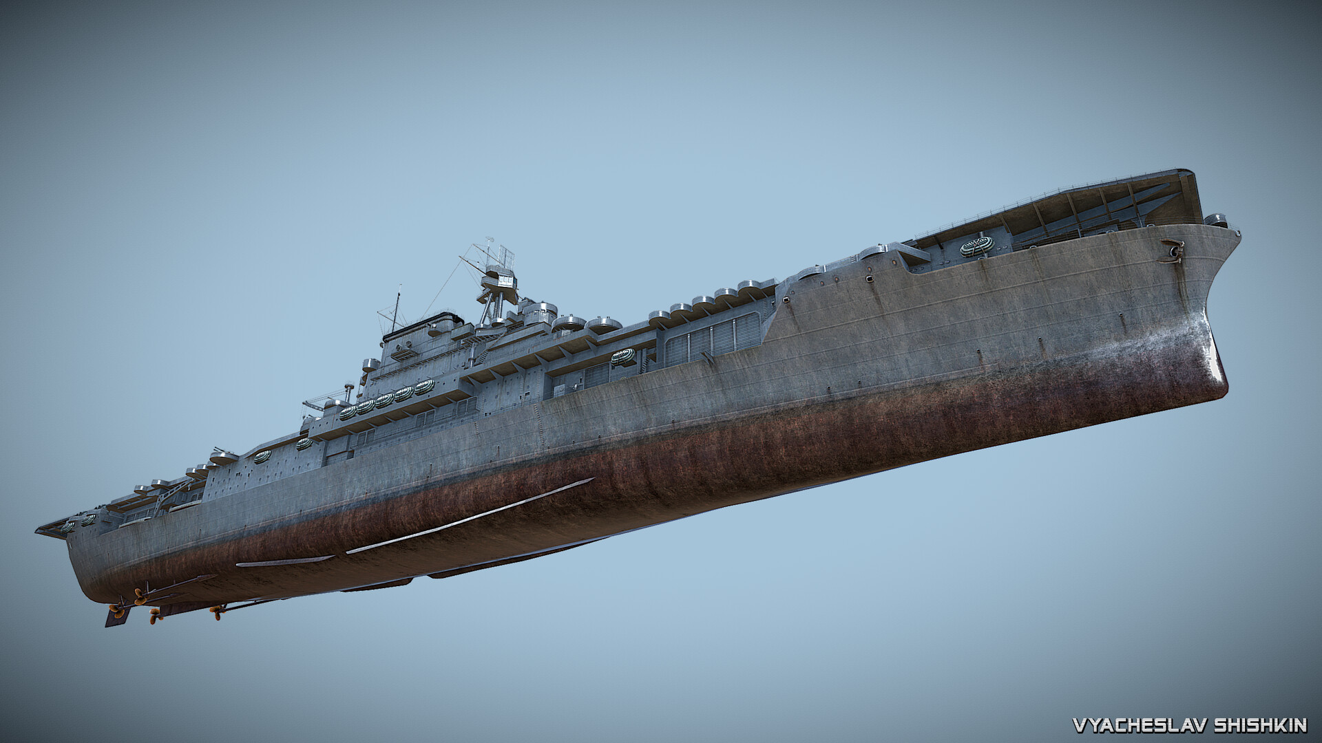 Vyacheslav Shishkin - USS Enterprise (CV-6) - WWII Aircraft Carrier