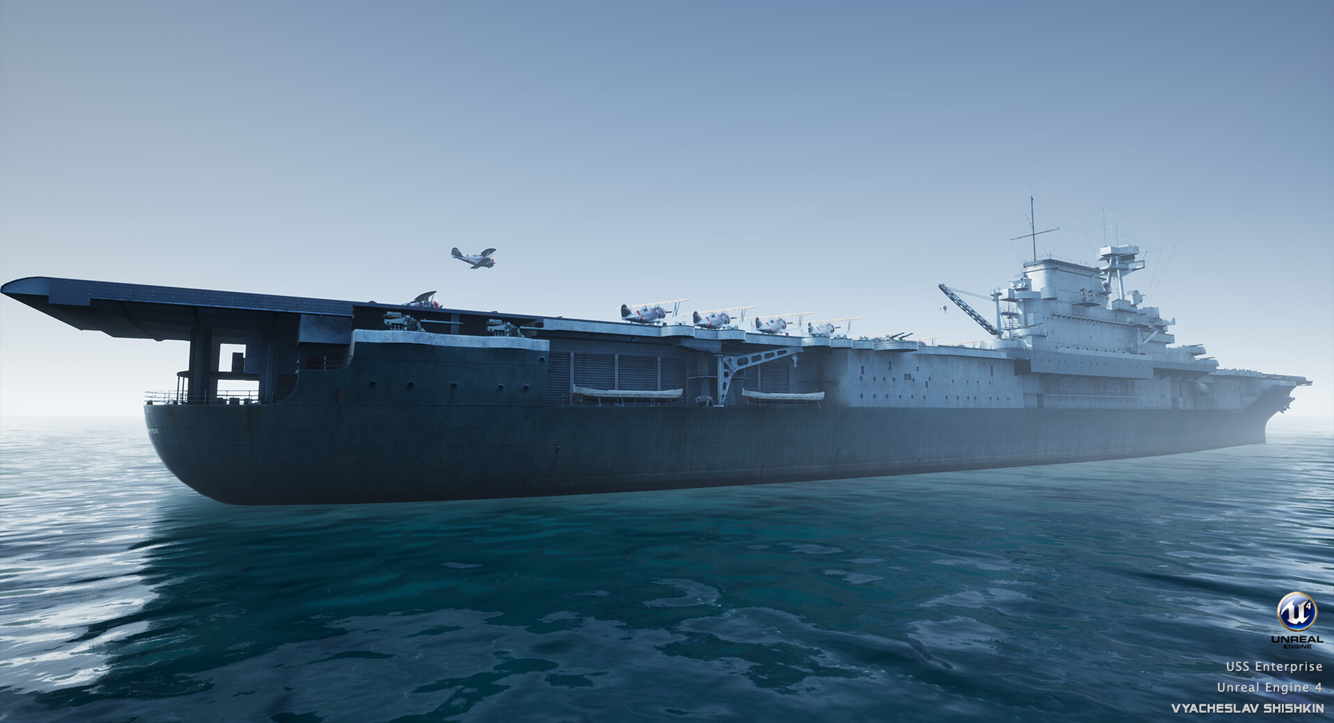 Vyacheslav Shishkin - USS Enterprise (CV-6) - WWII Aircraft Carrier