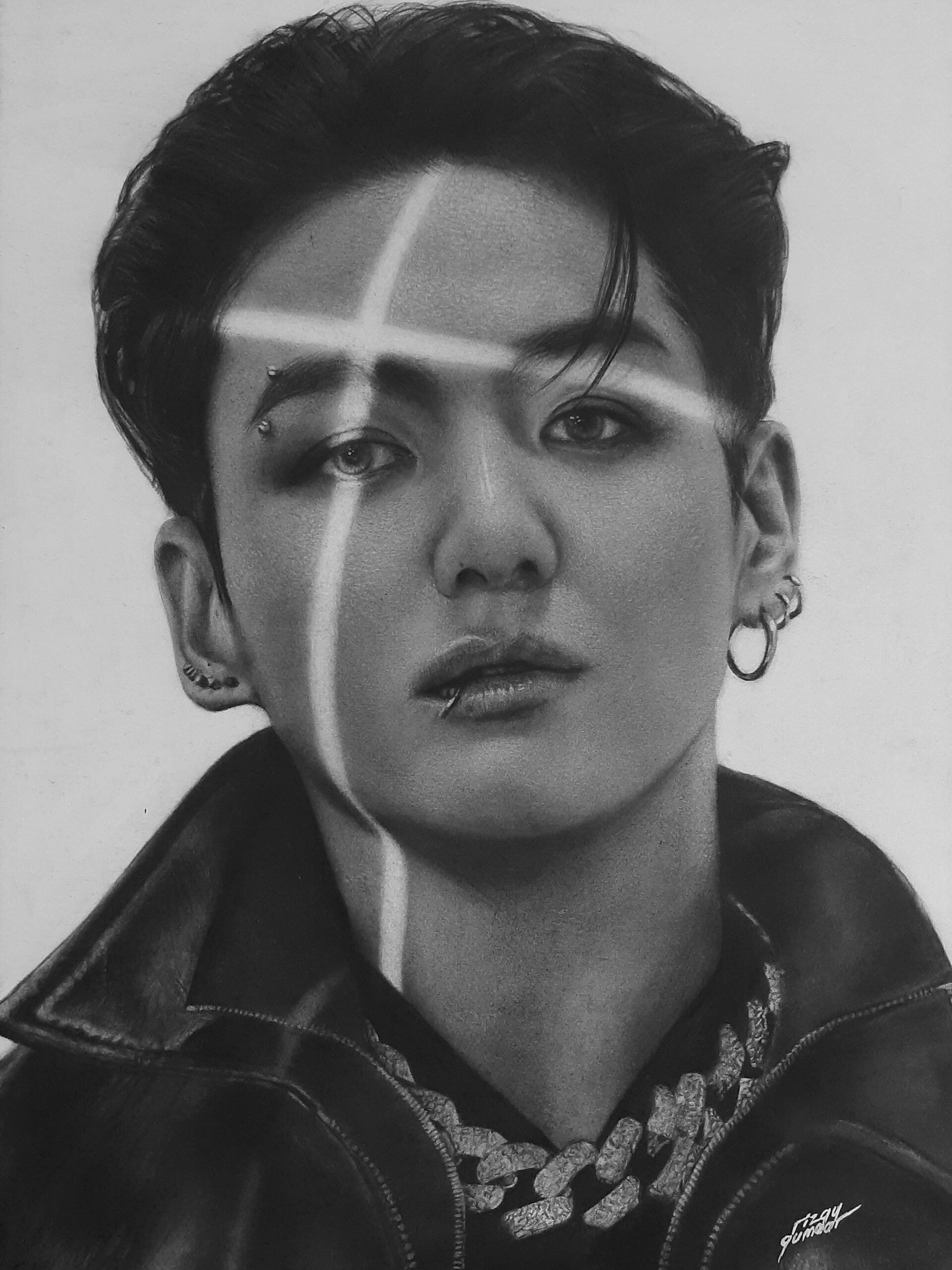 ArtStation - Portrait Drawing of Jung Kook of BTS