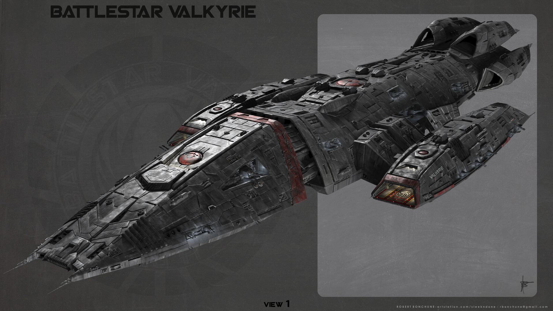 Robert Bonchune - Battlestar Valkyrie - Plan and angled views