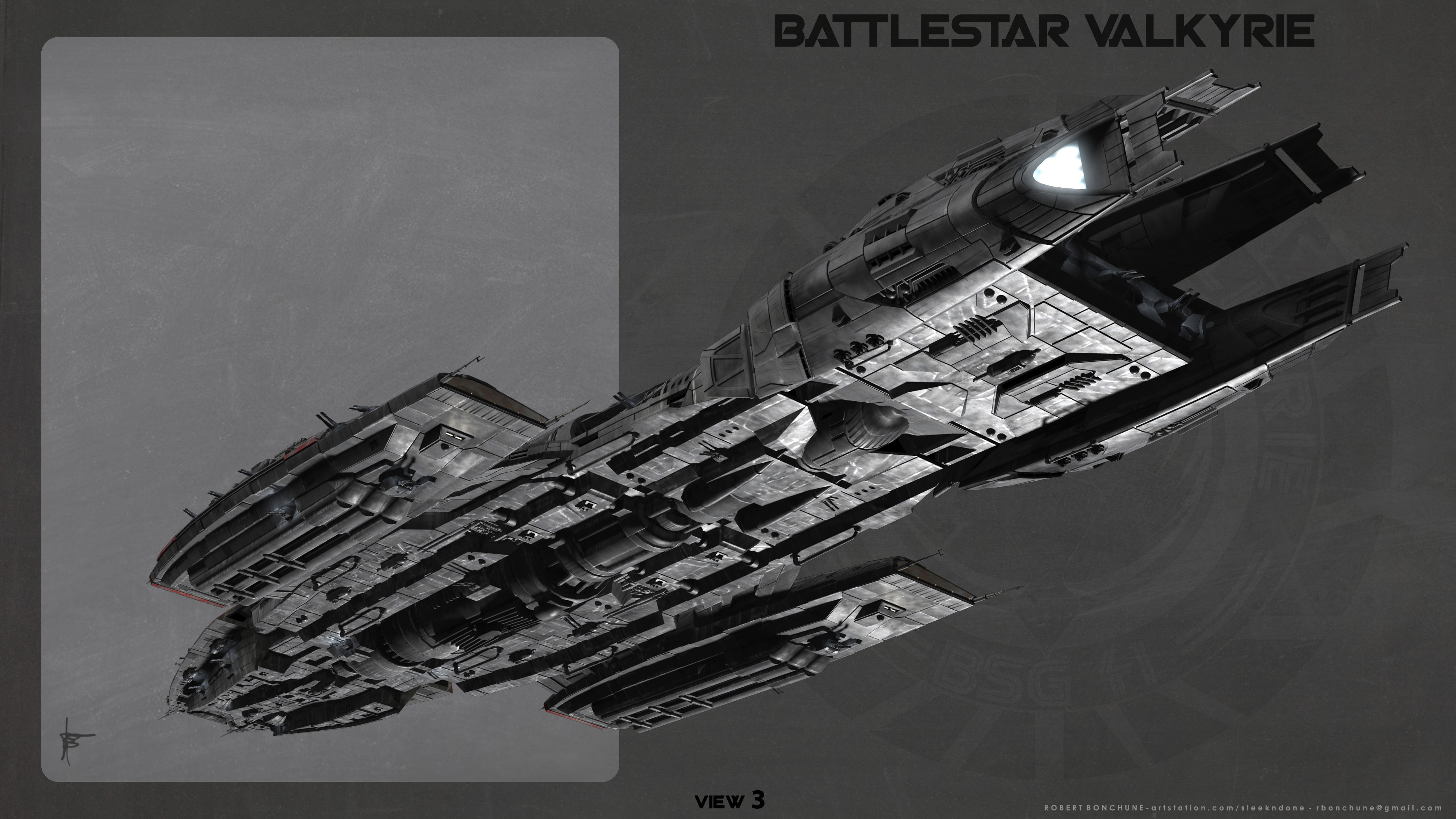 Robert Bonchune - Battlestar Valkyrie - Plan and angled views