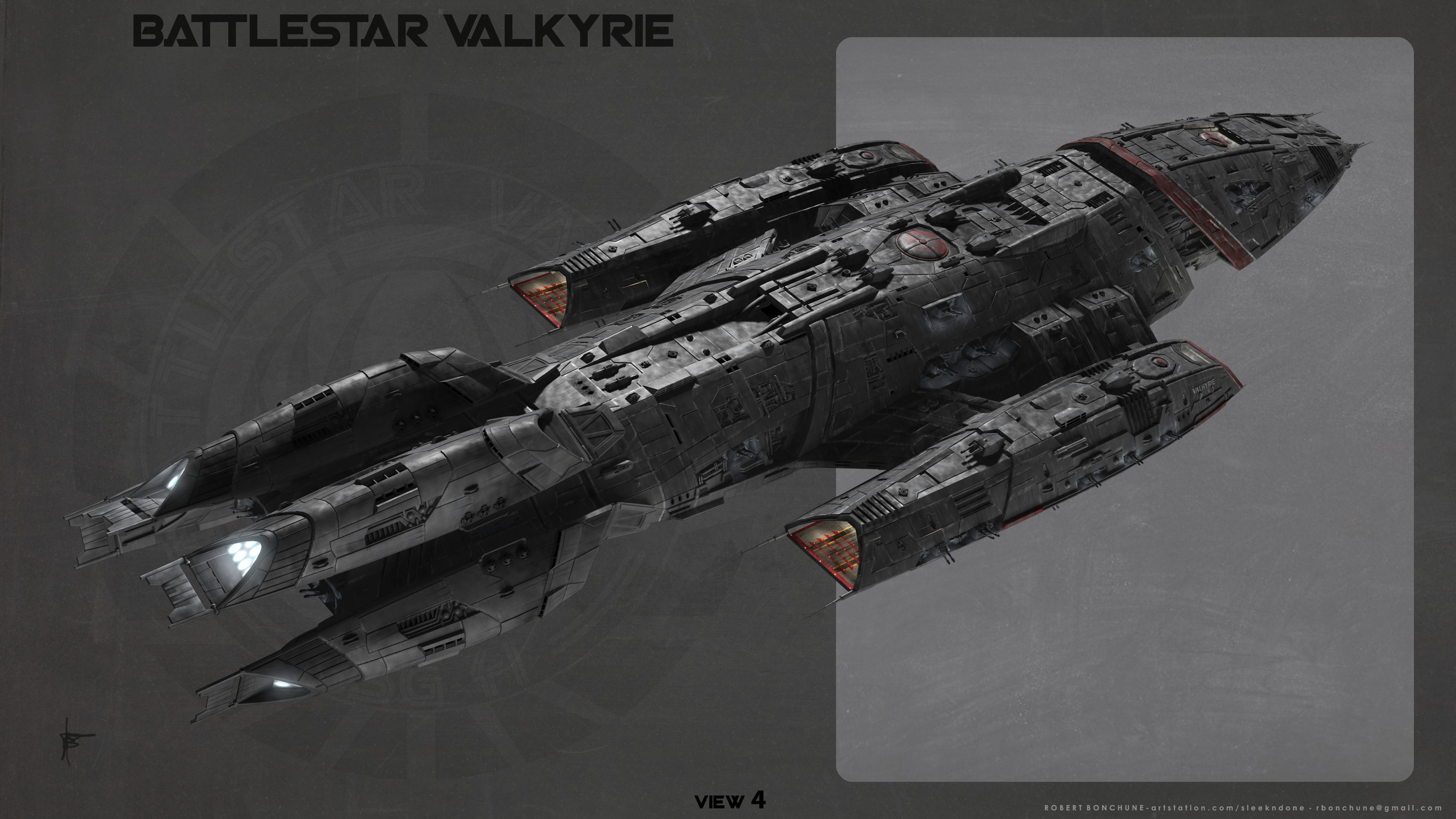Robert Bonchune - Battlestar Valkyrie - Plan and angled views