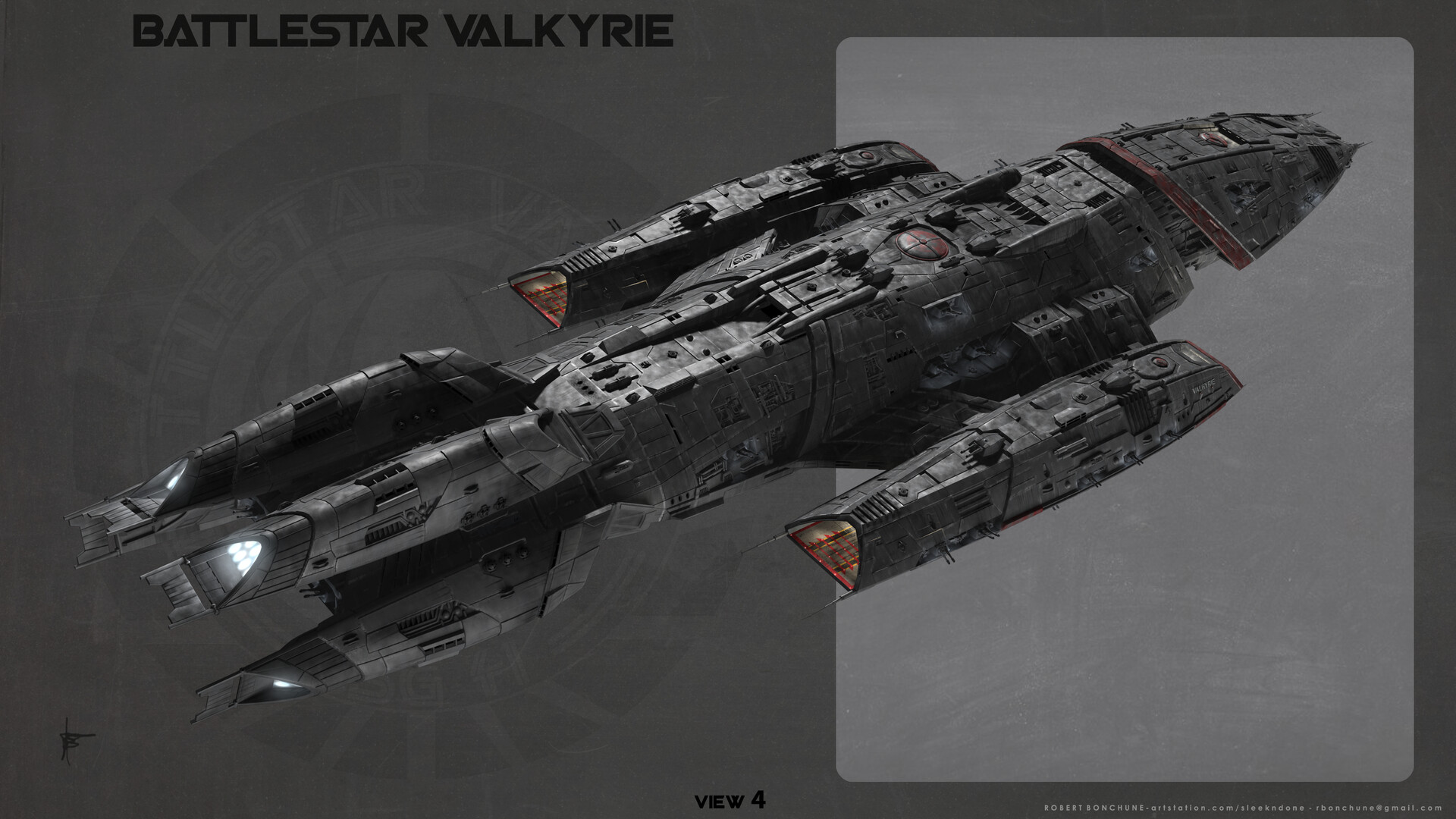 Robert Bonchune - Battlestar Valkyrie - Plan and angled views