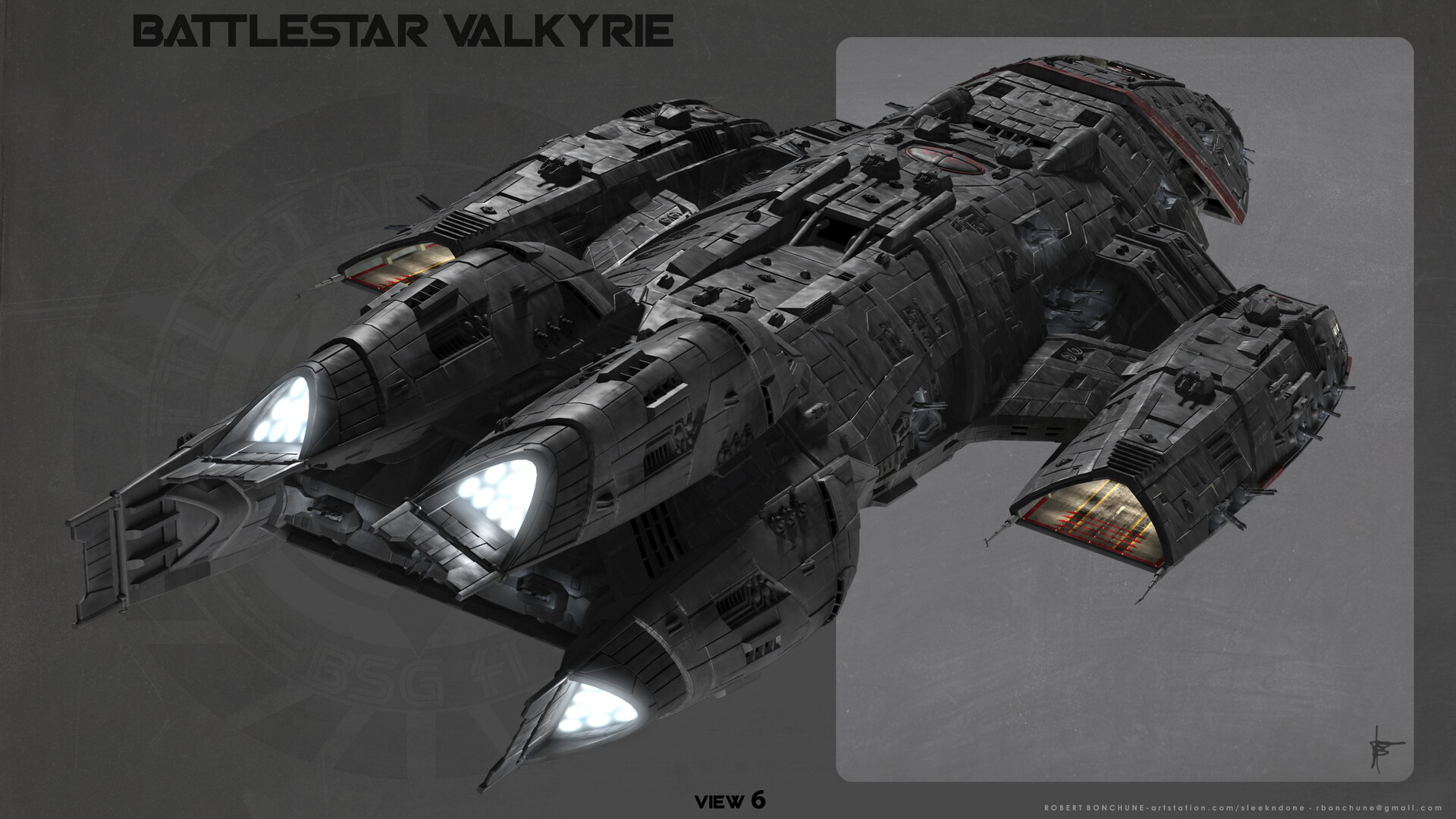Robert Bonchune - Battlestar Valkyrie - Plan and angled views