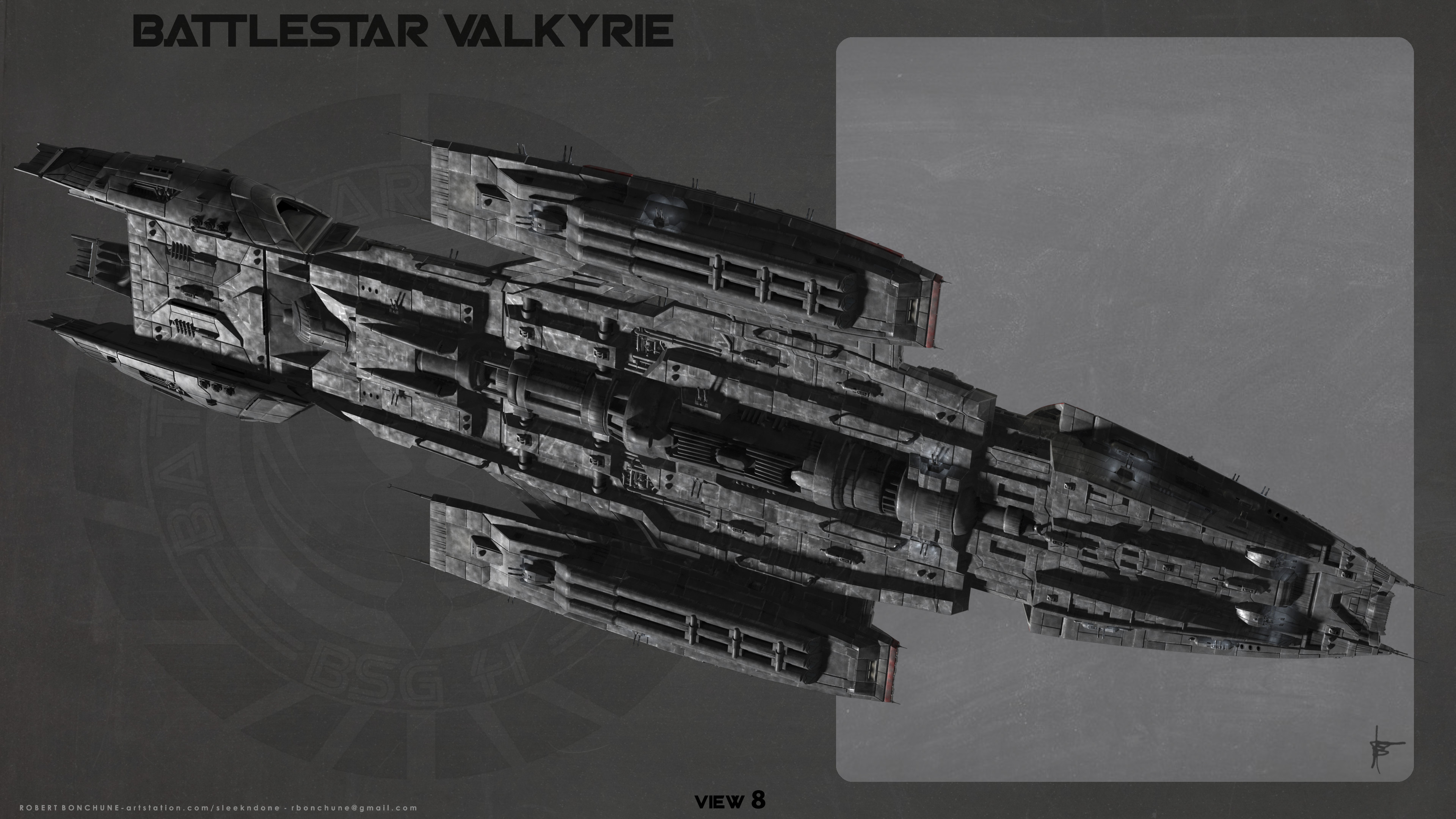 Robert Bonchune - Battlestar Valkyrie - Plan and angled views