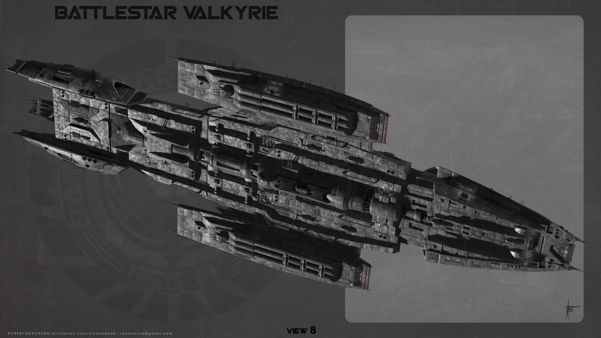 Robert Bonchune - Battlestar Valkyrie - Plan and angled views