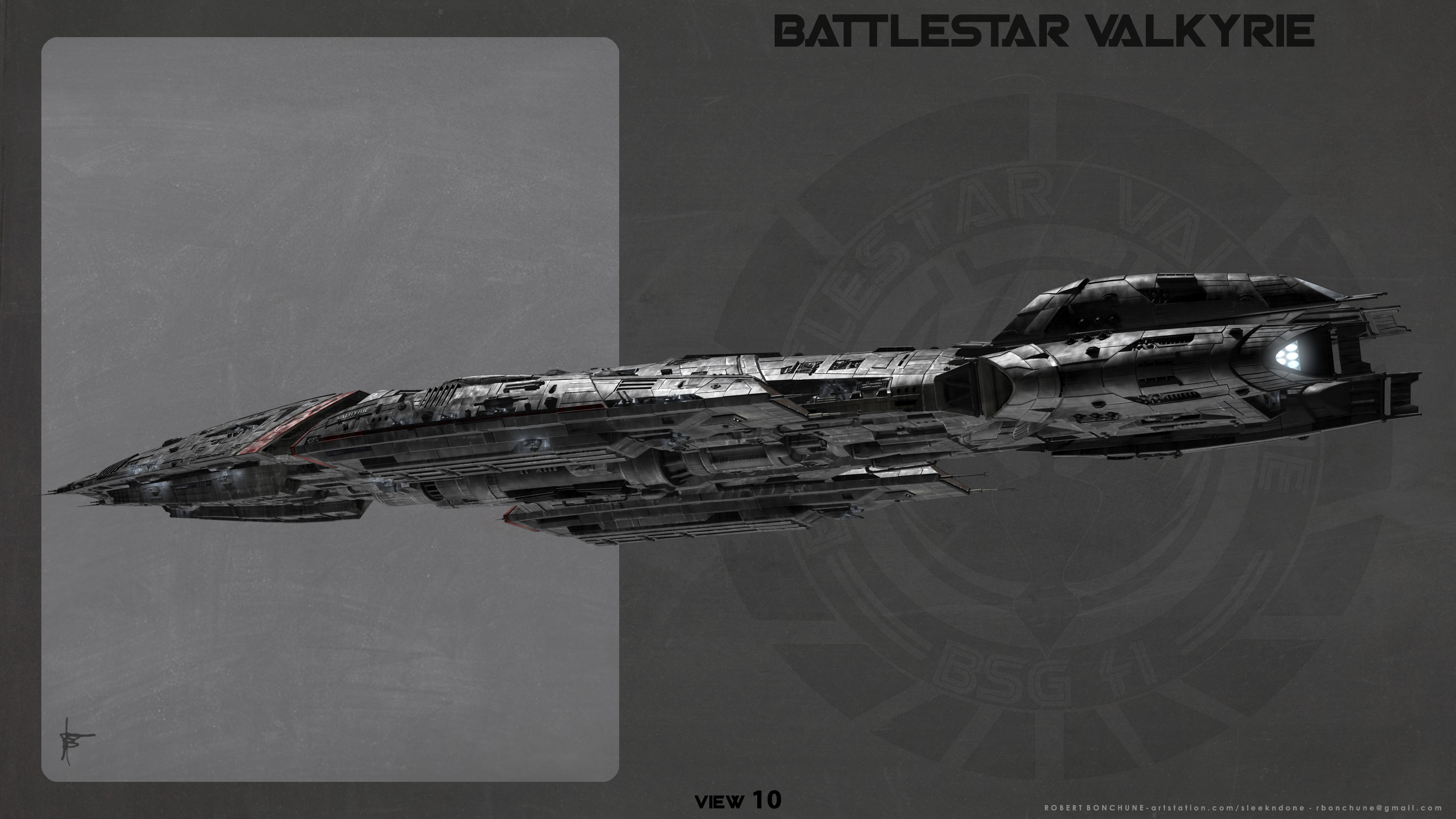 Robert Bonchune - Battlestar Valkyrie - Plan and angled views