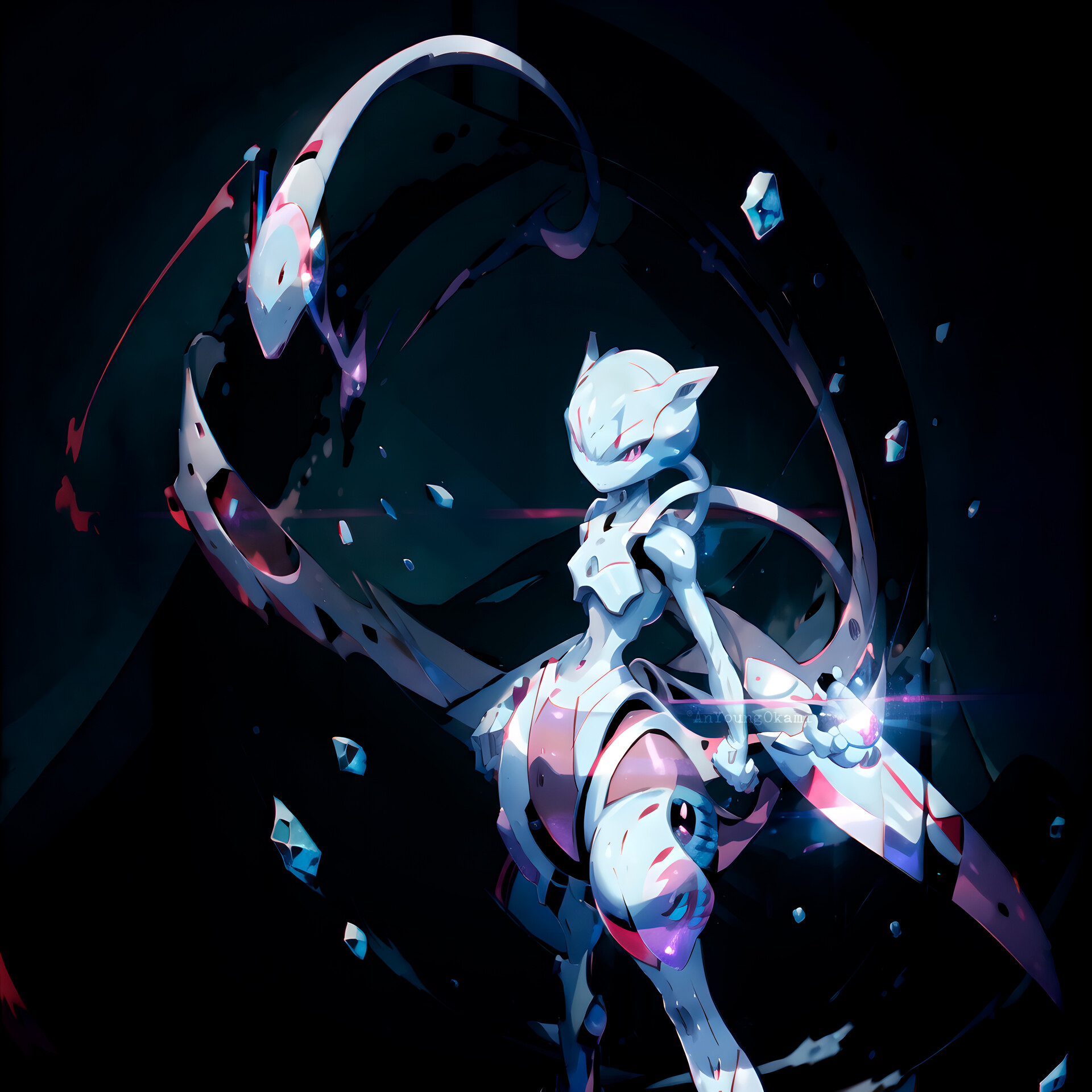 ArtStation - Neo - Cosmic - MewTwo - for comission