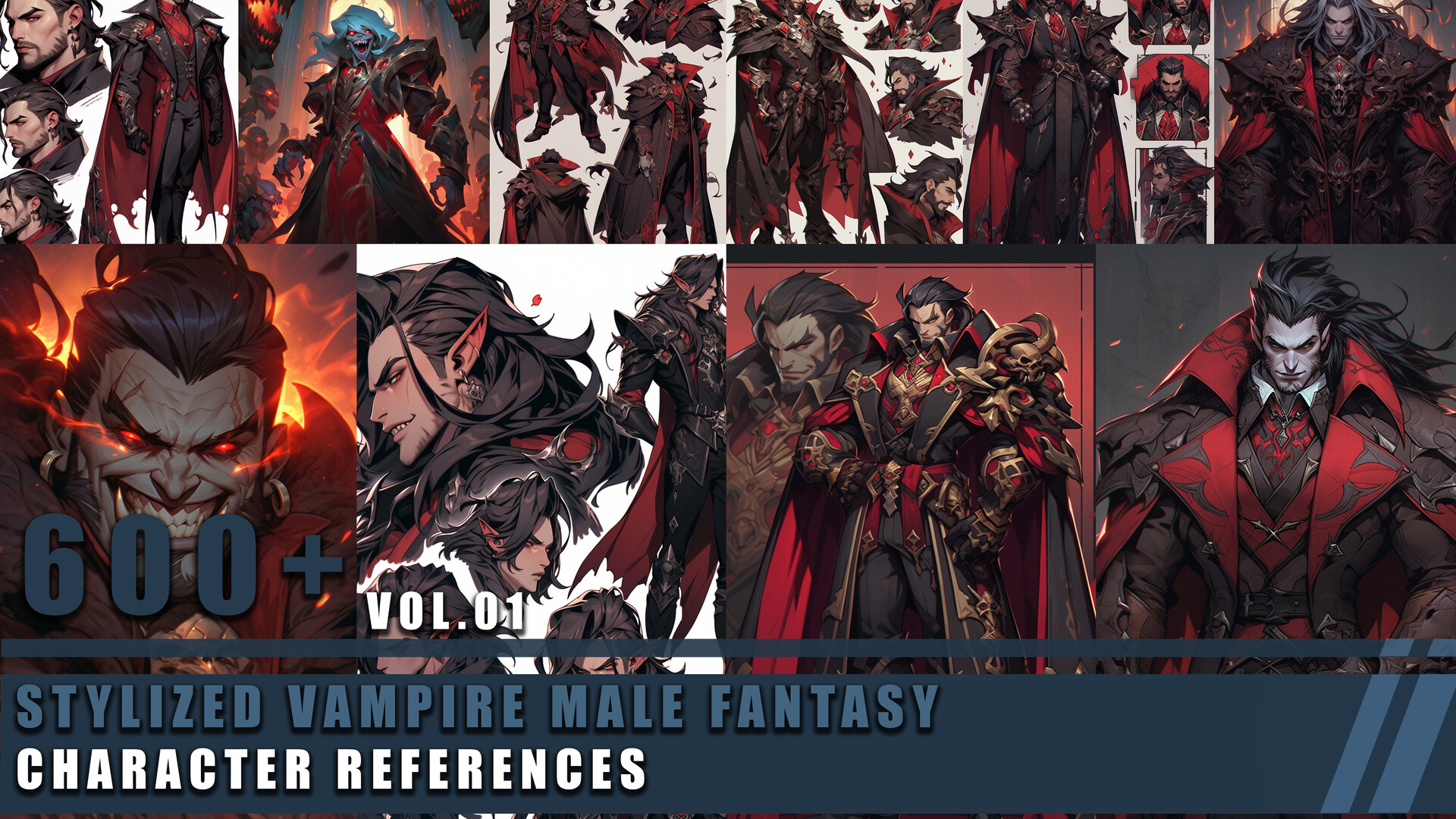 WaterLaw's Studio - 600+ Stylized Vampire Male Fantasy - Character ...