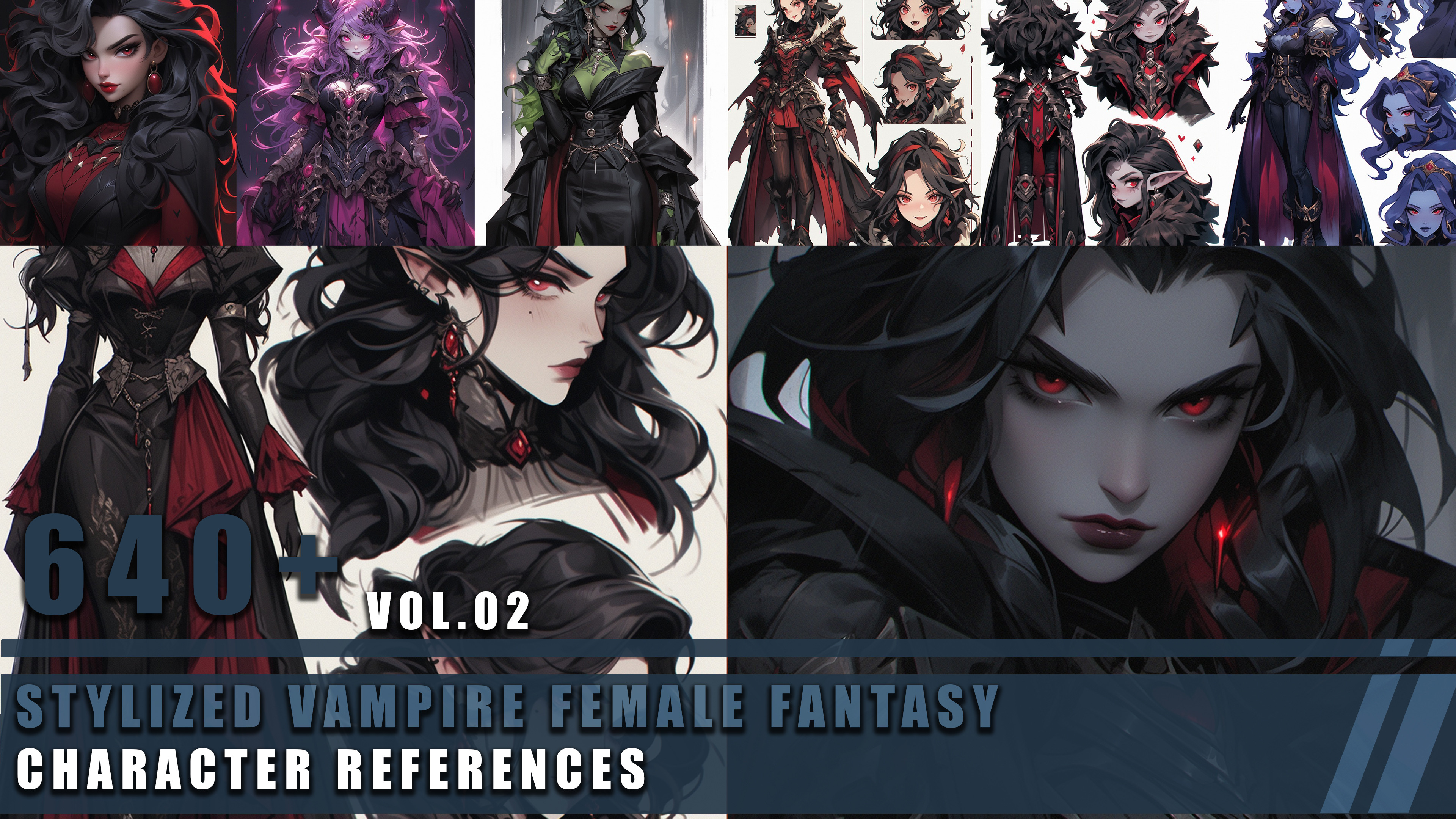 WaterLaw's Studio - 640+ Stylized Vampire Female Fantasy - Character ...