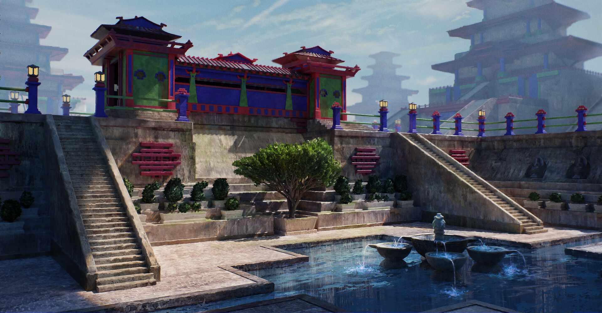 ArtStation - Background.... reflection pool