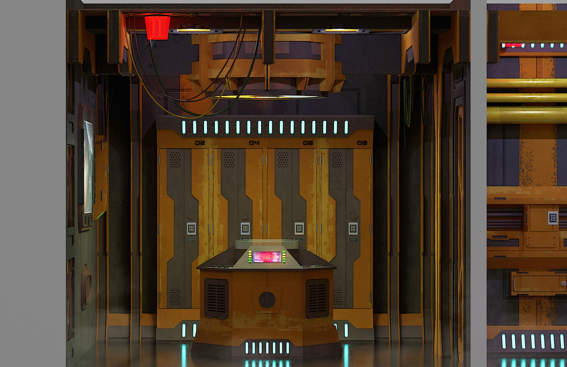 ArtStation - Alien Escape Room - Room 3 East Wall