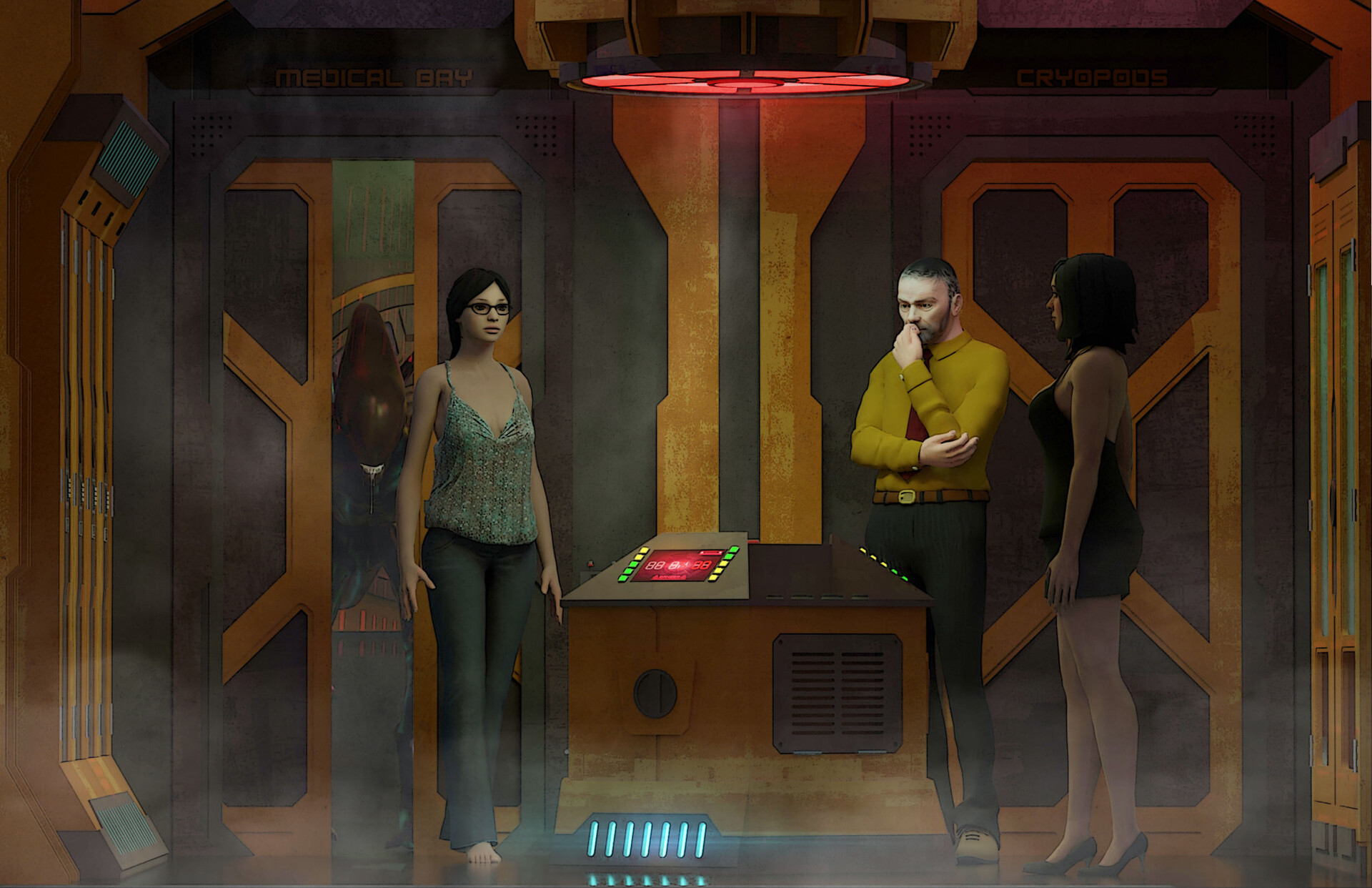 ArtStation - Alien Escape Room - Room 3 South Wall