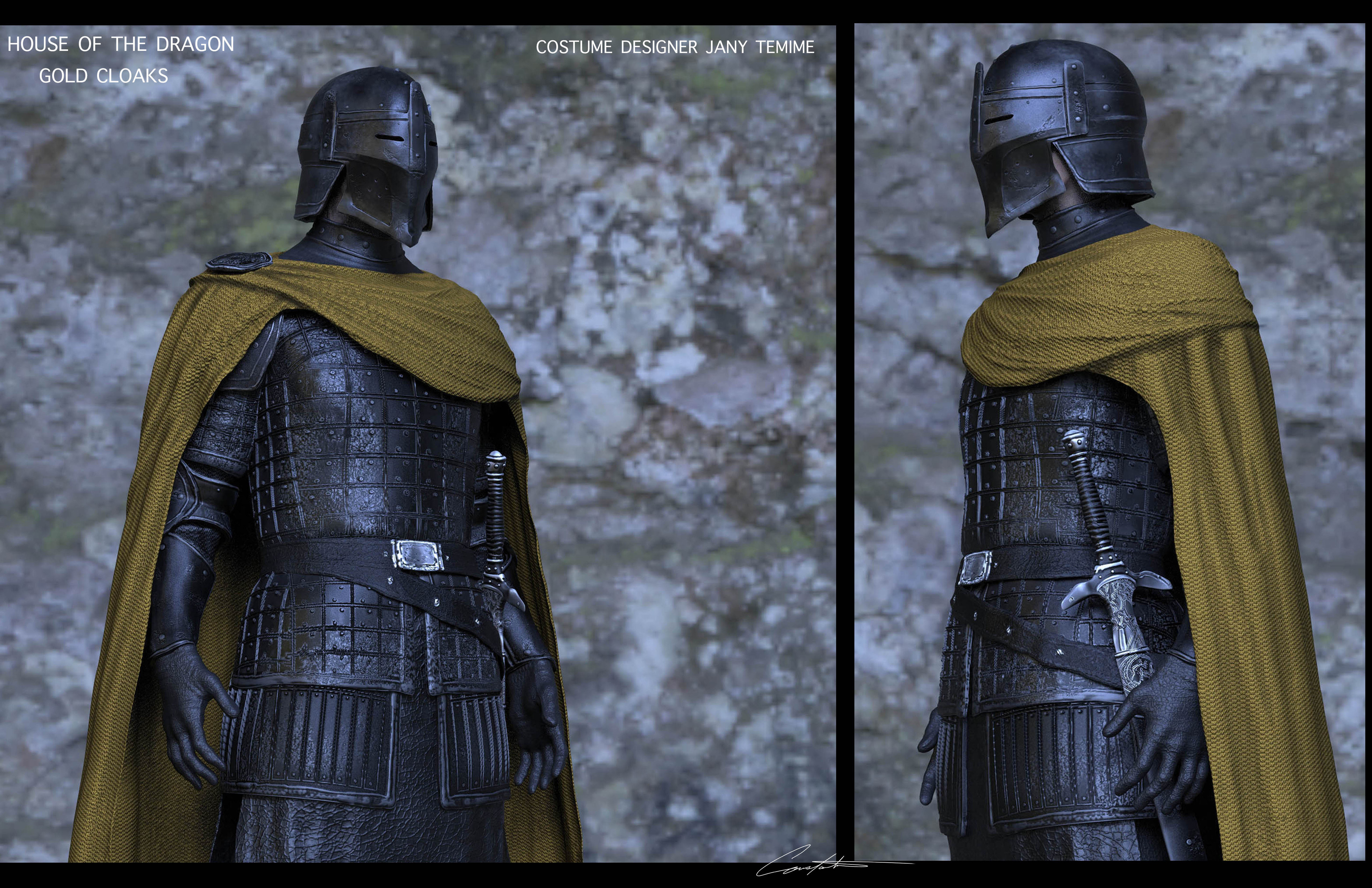 Constantine Sekeris - House of the Dragon S1 costume concepts gold cloaks