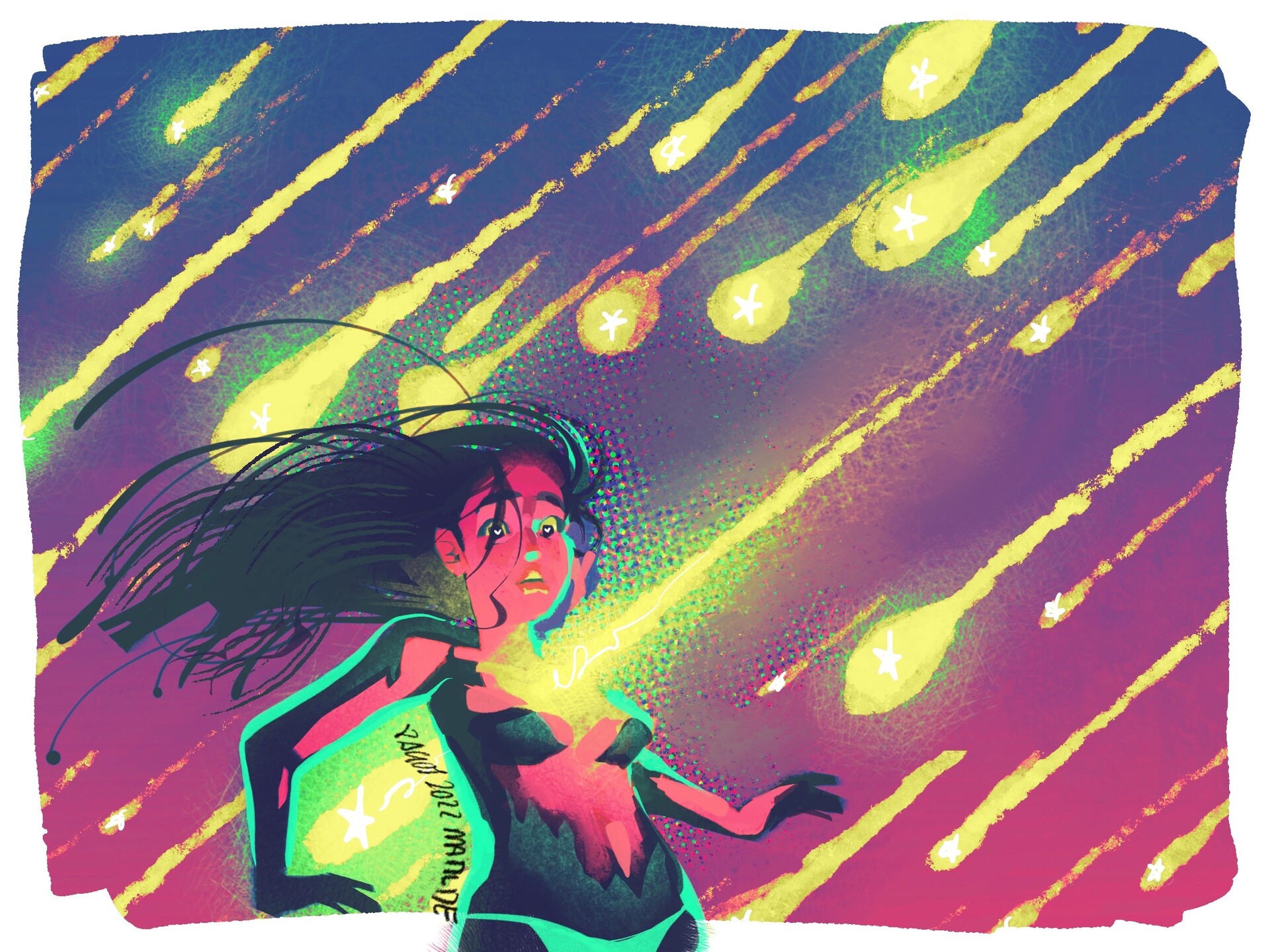 ArtStation - Lluvia de meteoritos - sueño