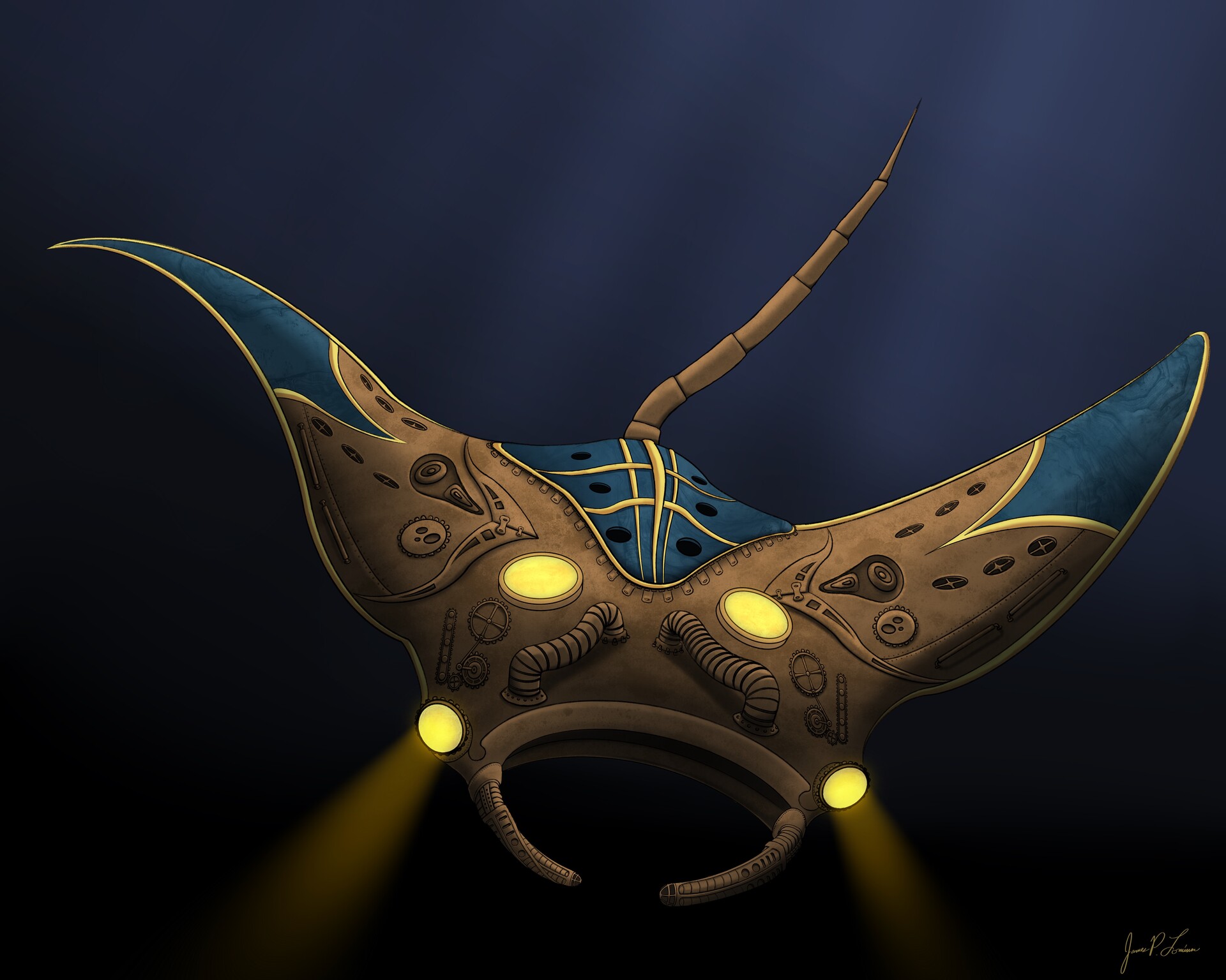 ArtStation - Steampunk Manta Ray