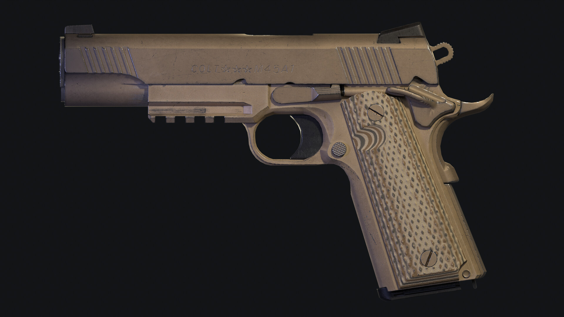 ArtStation - M45A1 pistol