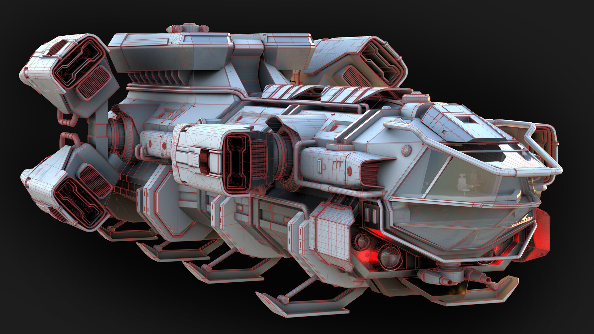 Red Apple Technologies - Sci-fi - modular spaceship