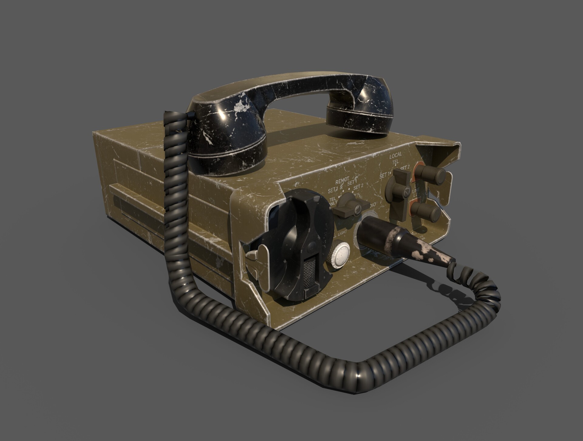 ArtStation - US ARMY RADIO 3D model (Poly Count is under 3000)