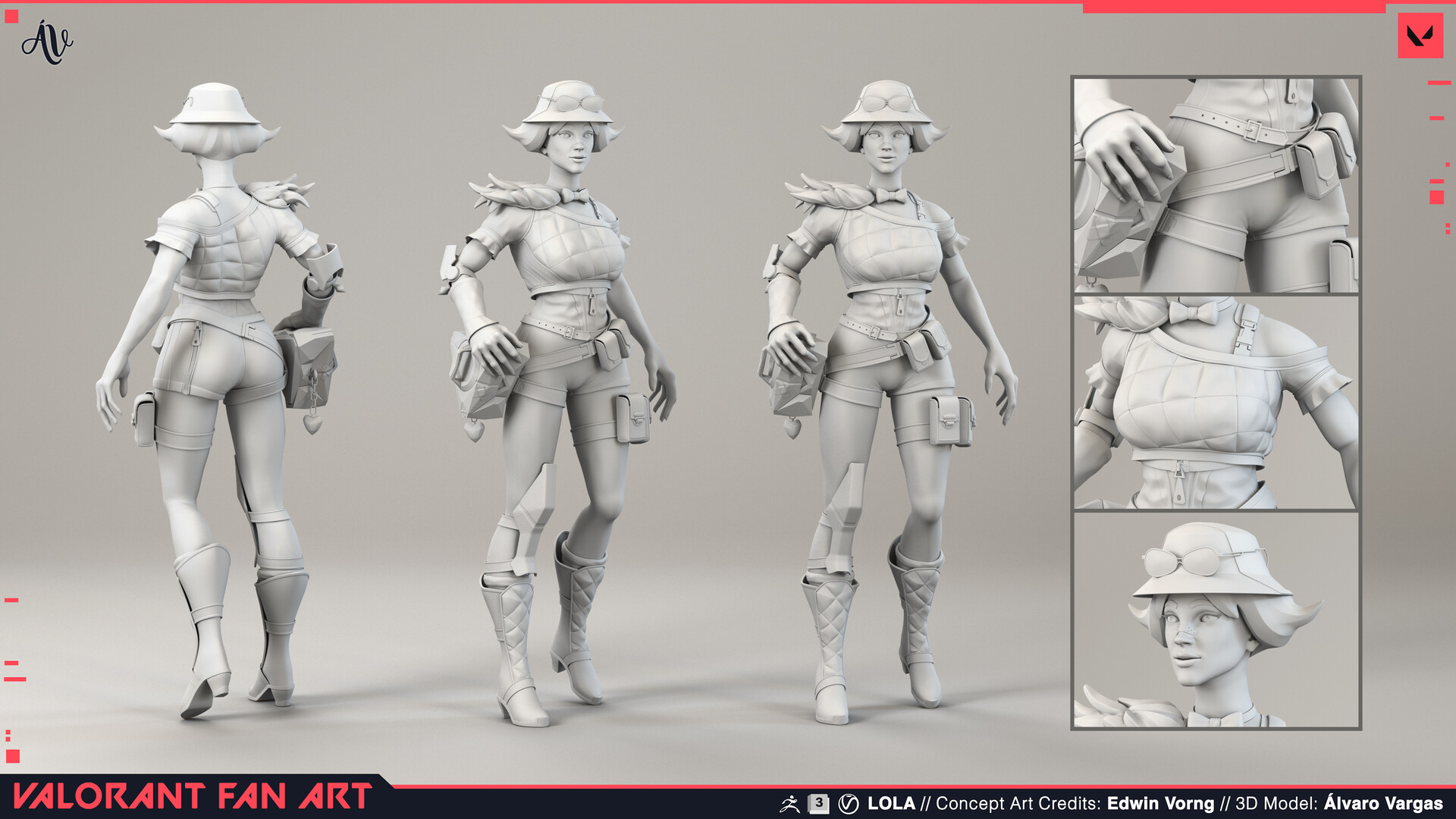 ArtStation - Valorant Fan Art 3D Model - Agent: LOLA