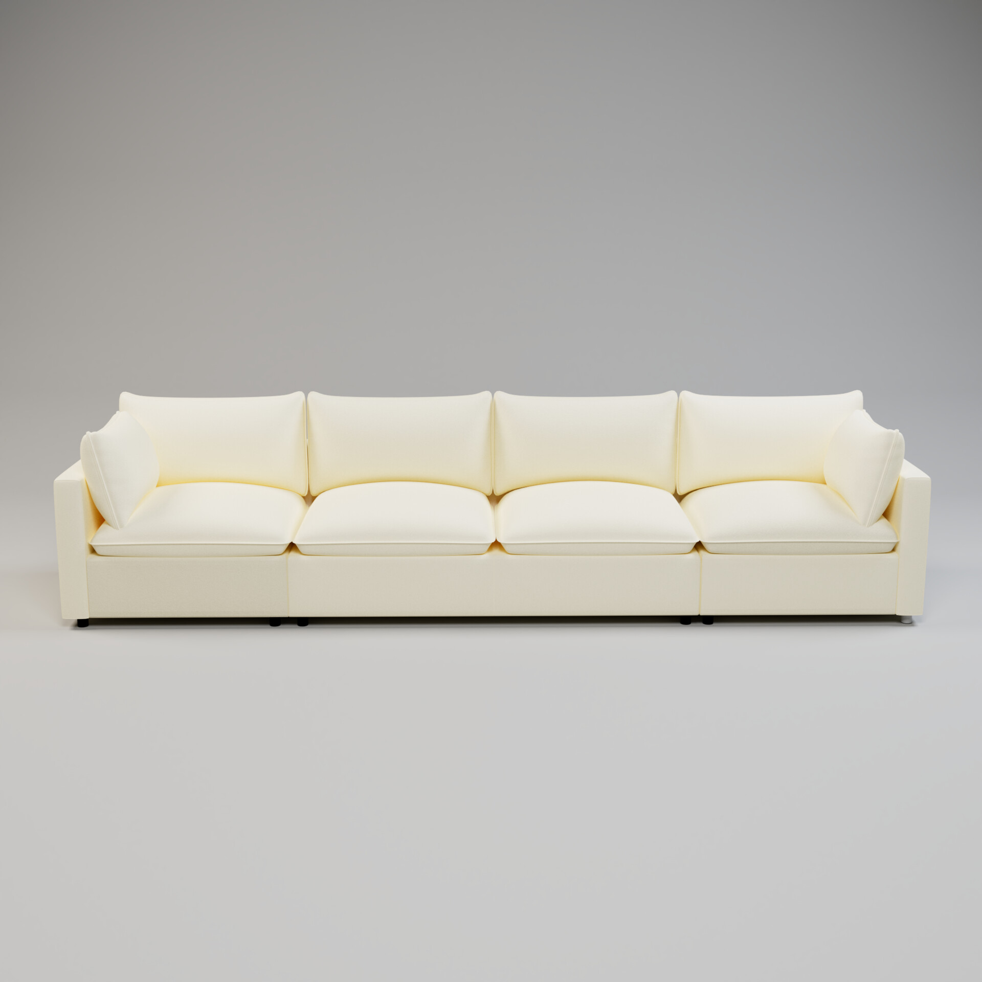 ArtStation - Lotus Deep Modular 3-Piece Extra Long Sofa Sectional