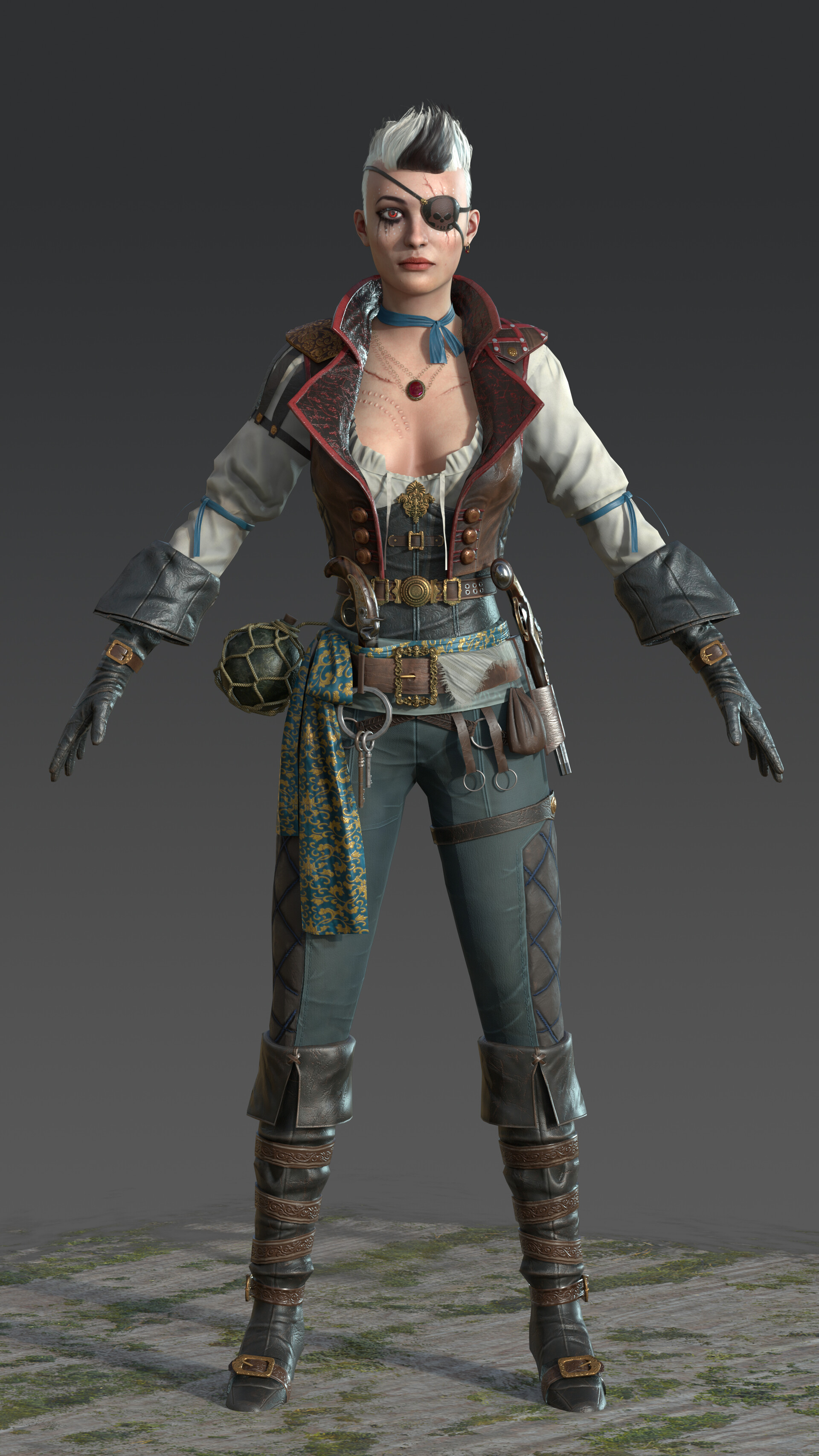 wu di 微博：了不起的吴老狗 - 2023 次世代角色学员郝耀武临摹作品