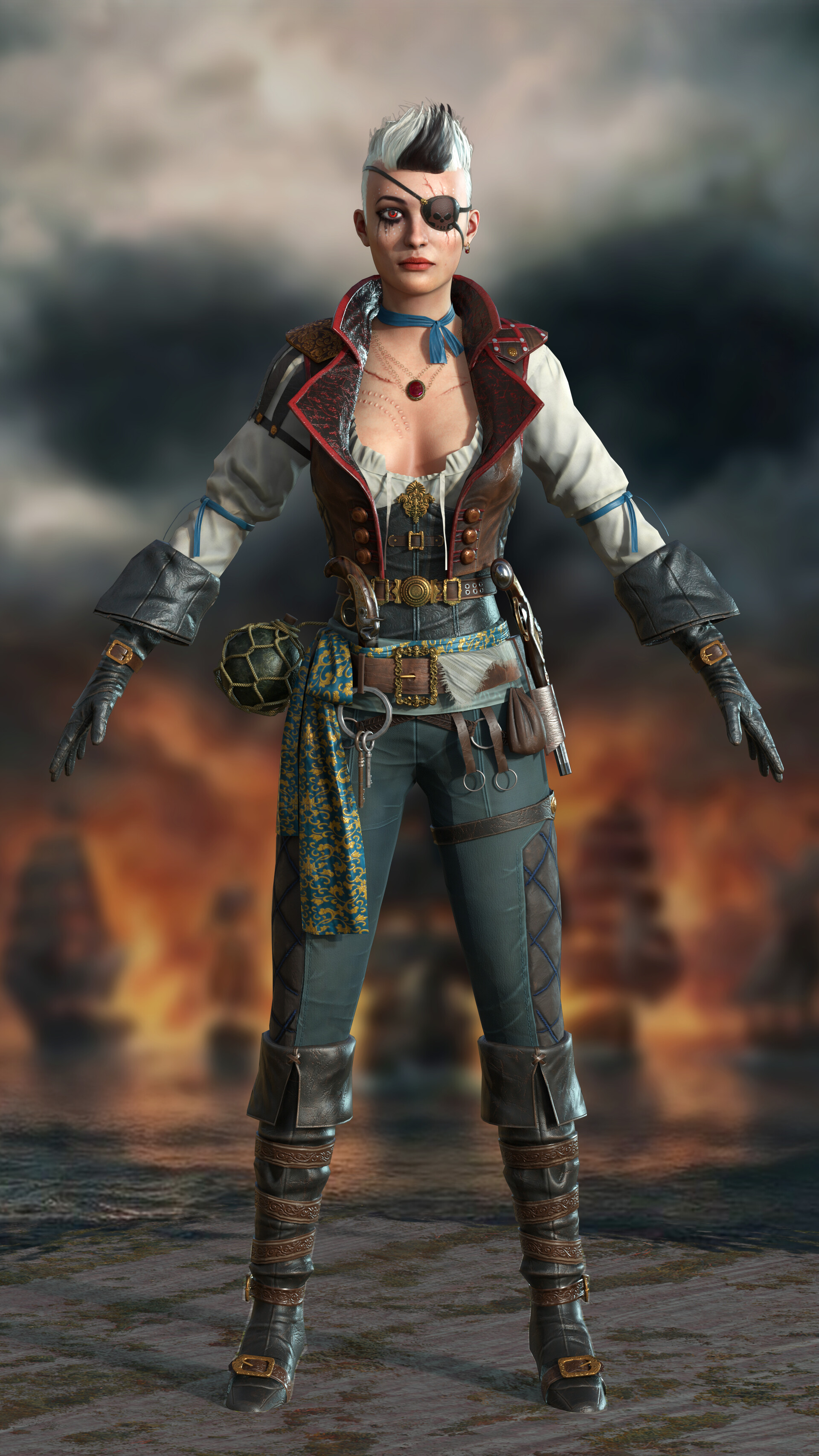 wu di 微博：了不起的吴老狗 - 2023 次世代角色学员郝耀武临摹作品