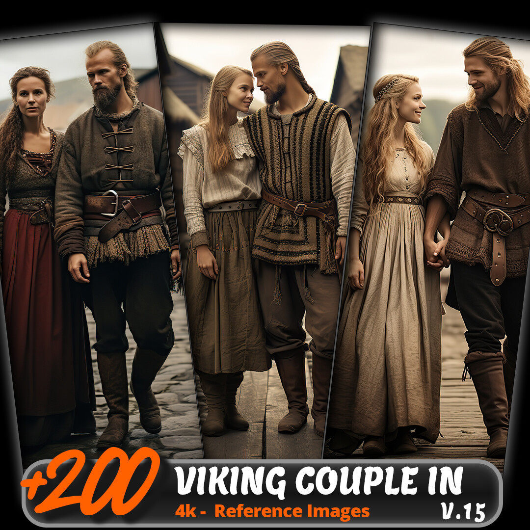 ArtStation - VIKING COUPLE IN LOVE VOL. 15/ 4K/ Reference Image