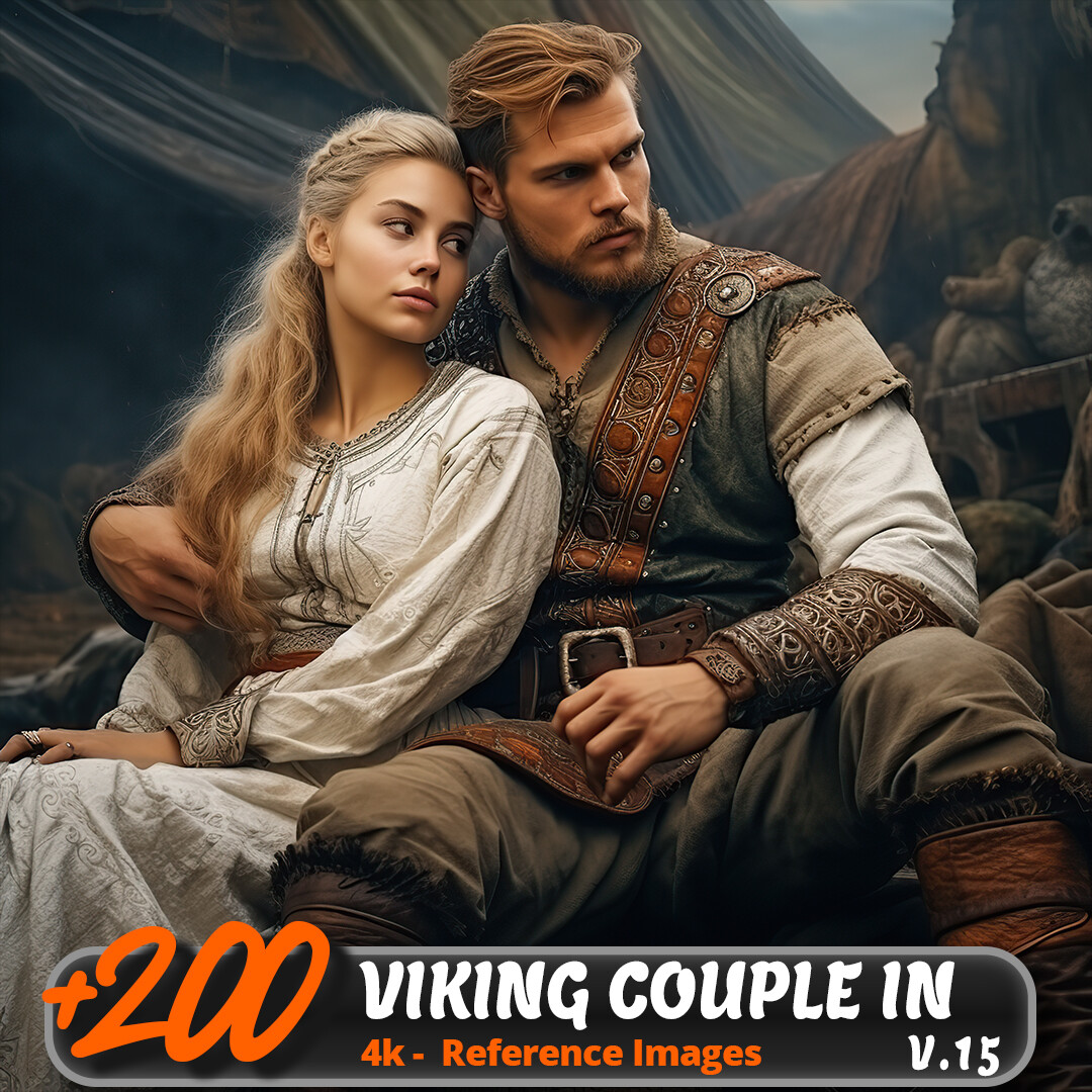 ArtStation - VIKING COUPLE IN LOVE VOL. 15/ 4K/ Reference Image