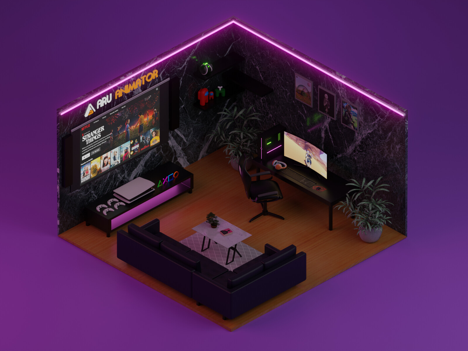 ArtStation - Gaming Room (Reworked)