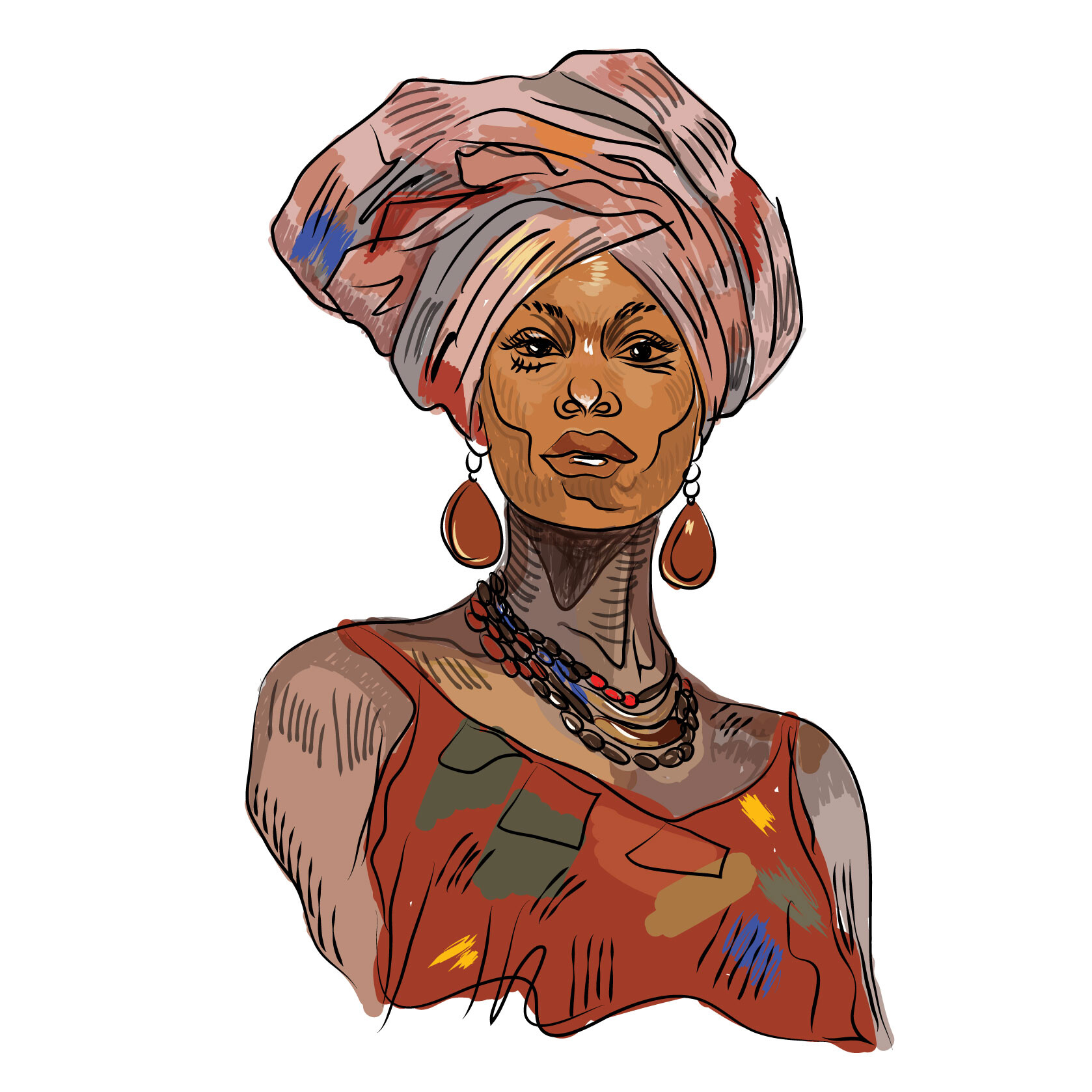 ArtStation - African woman art | African woman art painting by kartick dutta