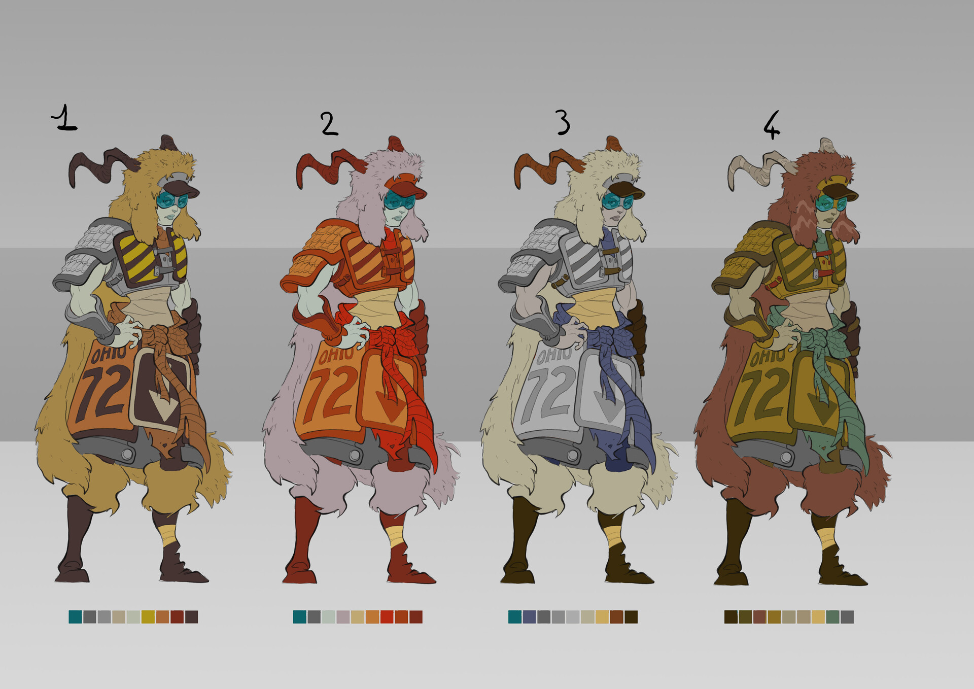 ArtStation - Tribal Warrior Color Scheme
