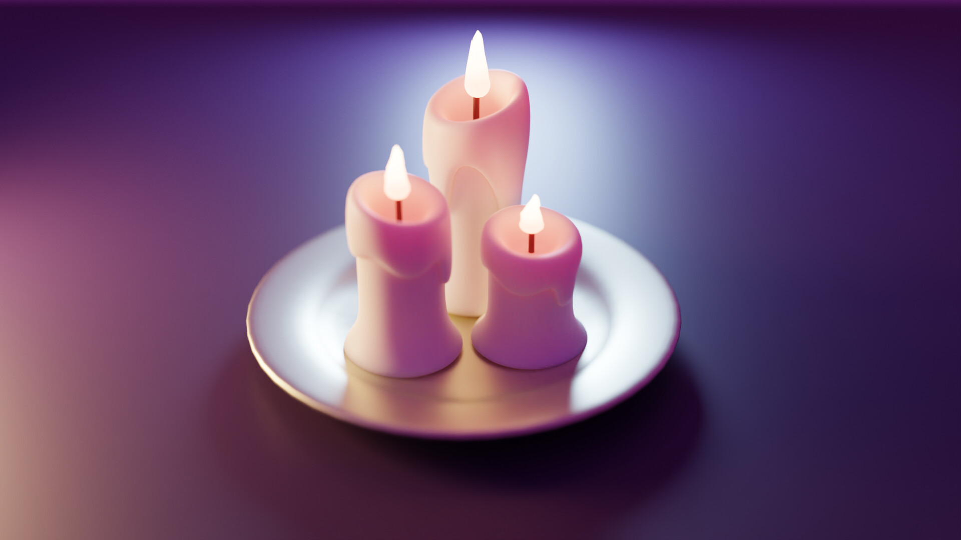 ArtStation - 3D candle animation