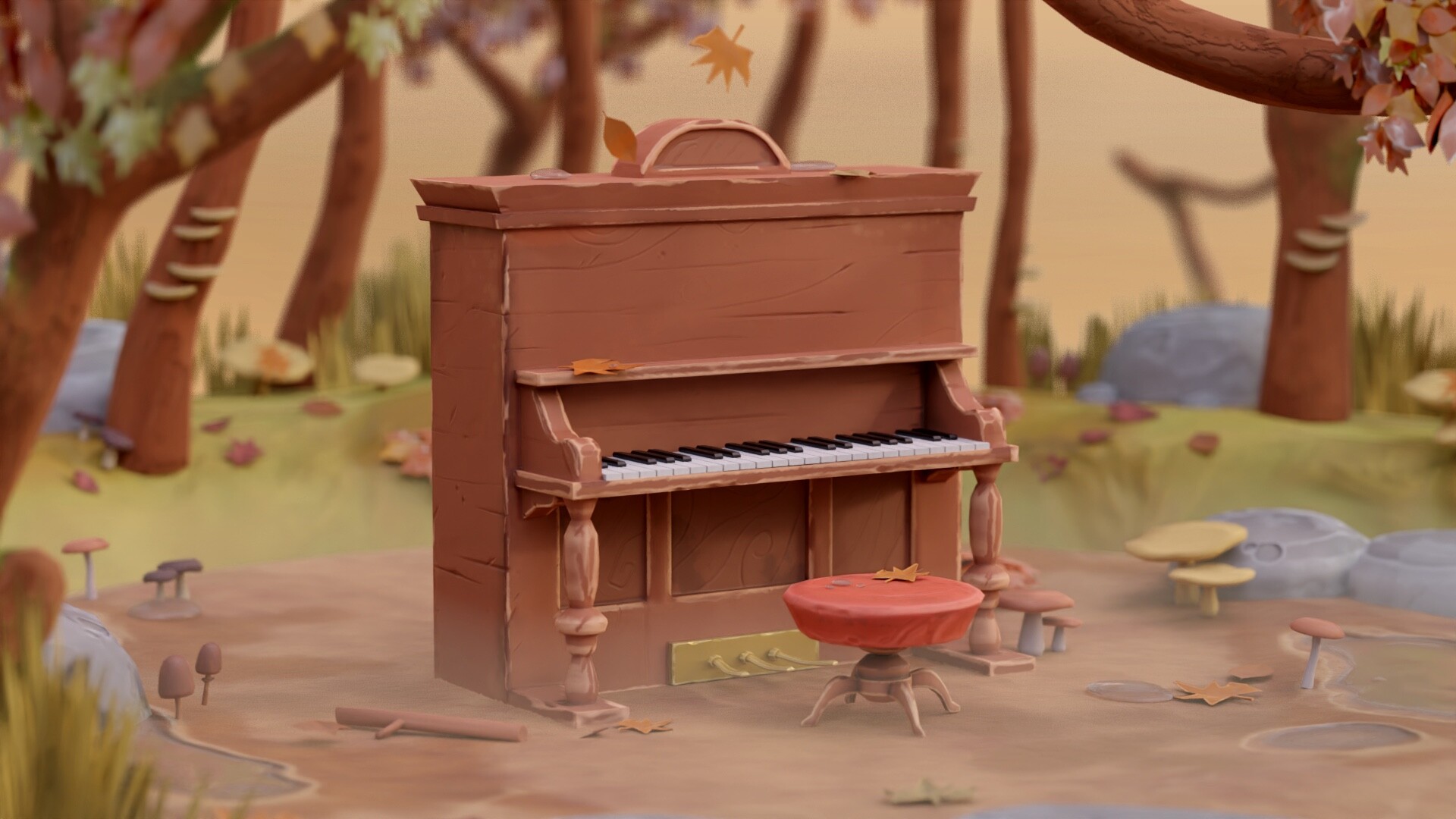 ArtStation - Piano falls