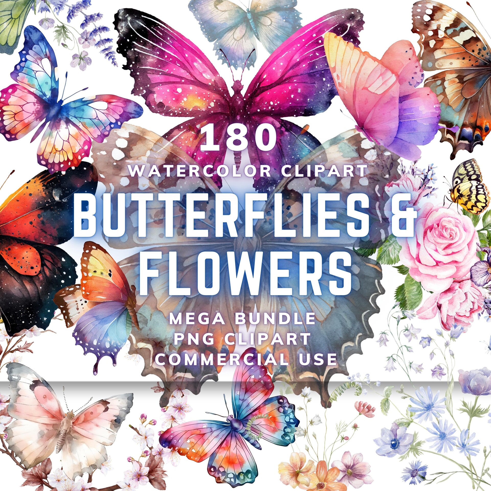 Butterfly Flowers Clipart