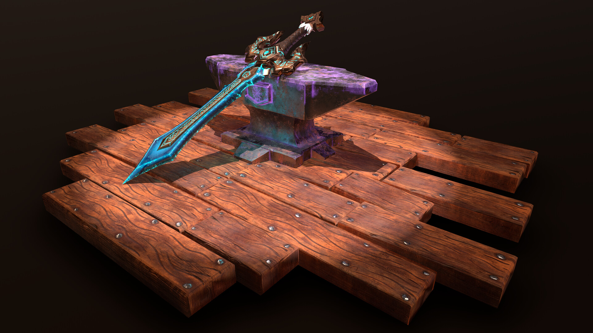 ArtStation - Stylized viking sword