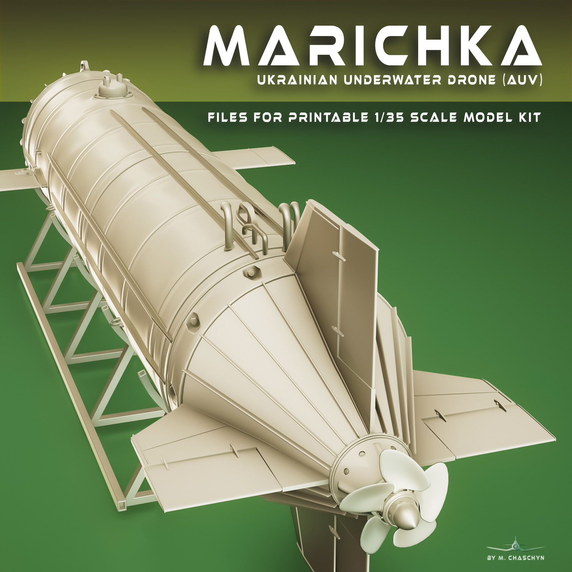 ArtStation - Marichka UA naval (underwater) drone printable 1/35 scale ...