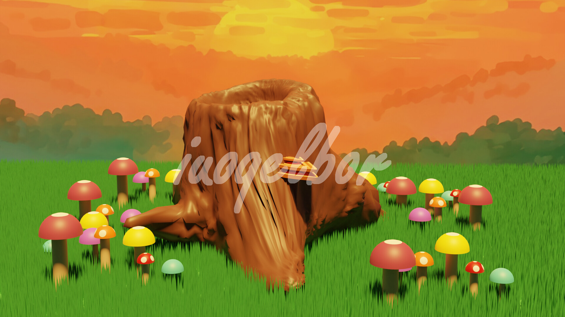 ArtStation - 3D Sculpting Practice: Tree Stump